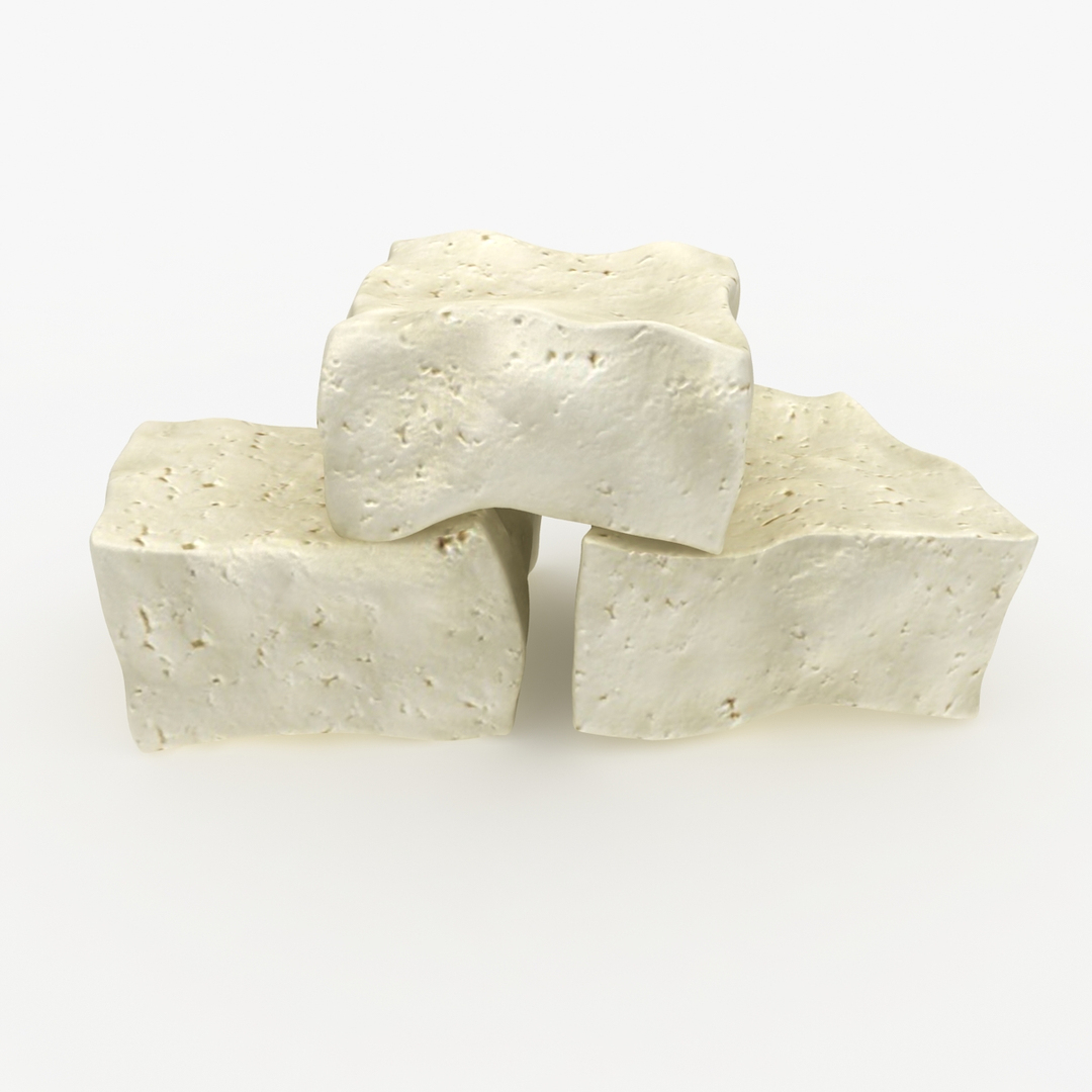3d Model Of Realistic Tofu 2