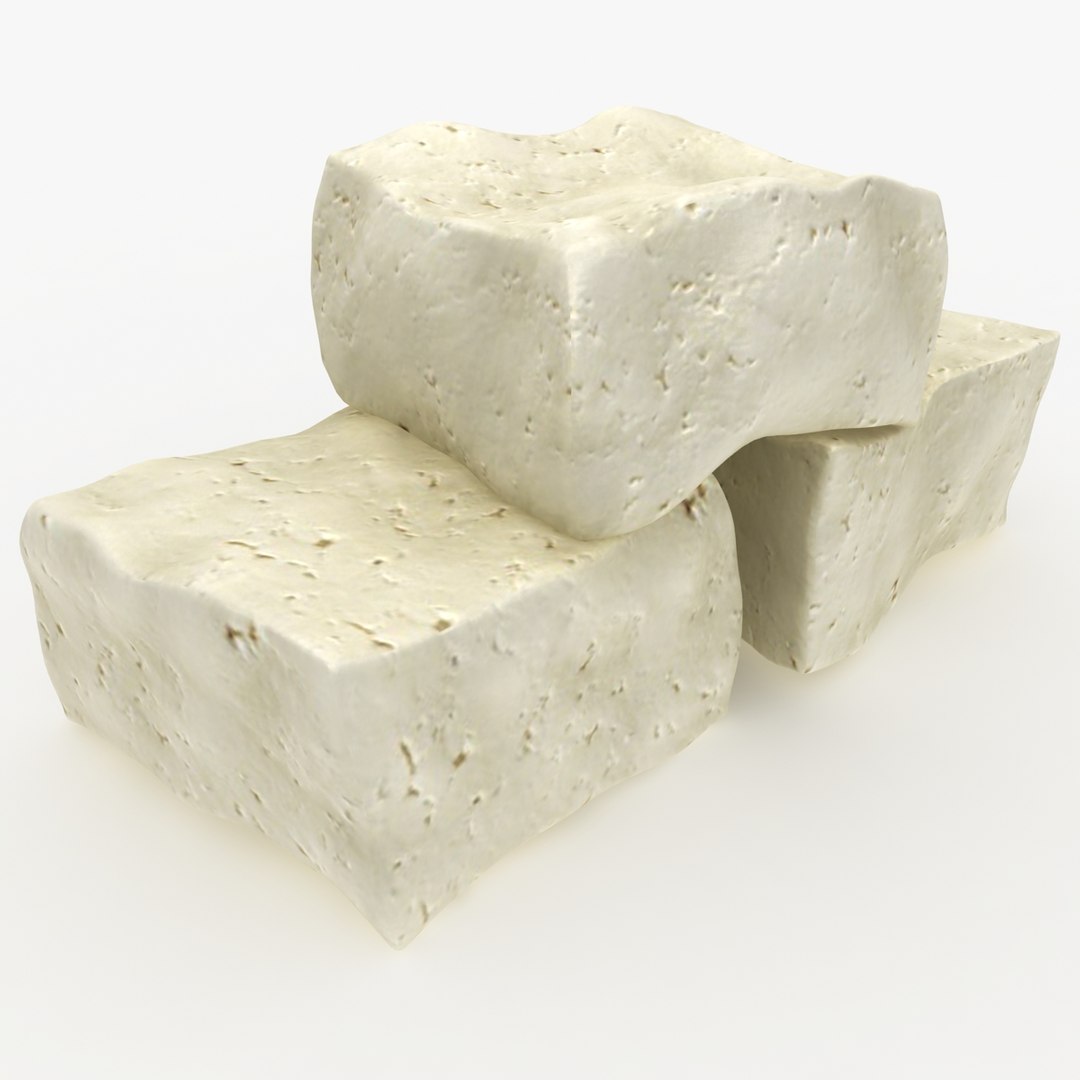 3d Model Of Realistic Tofu 2