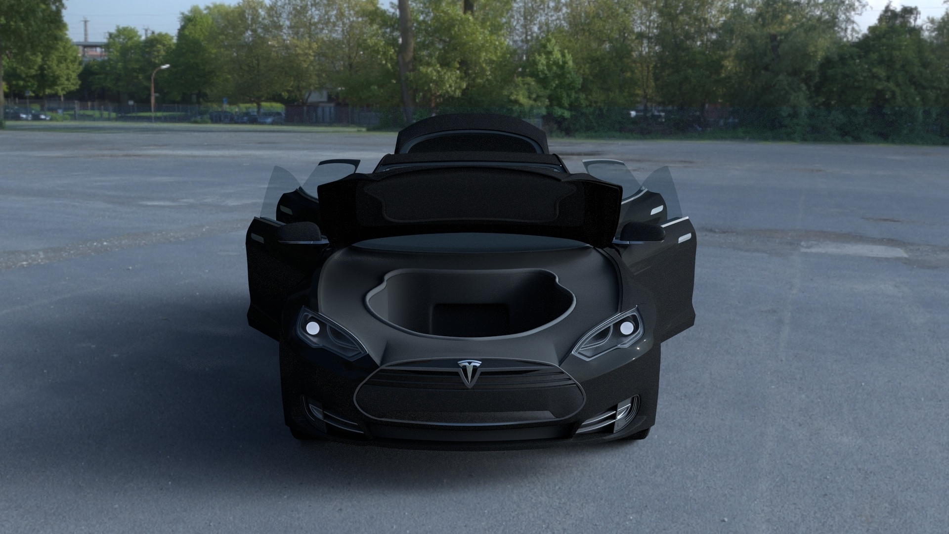 3d Model Of Tesla S Interior Modeled
