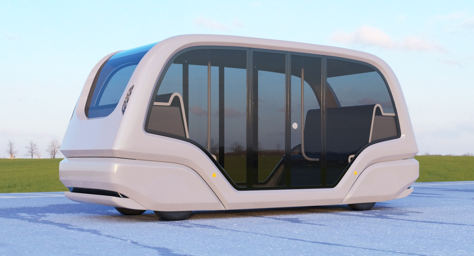 3D Electric Pod Bus - TurboSquid 1306578