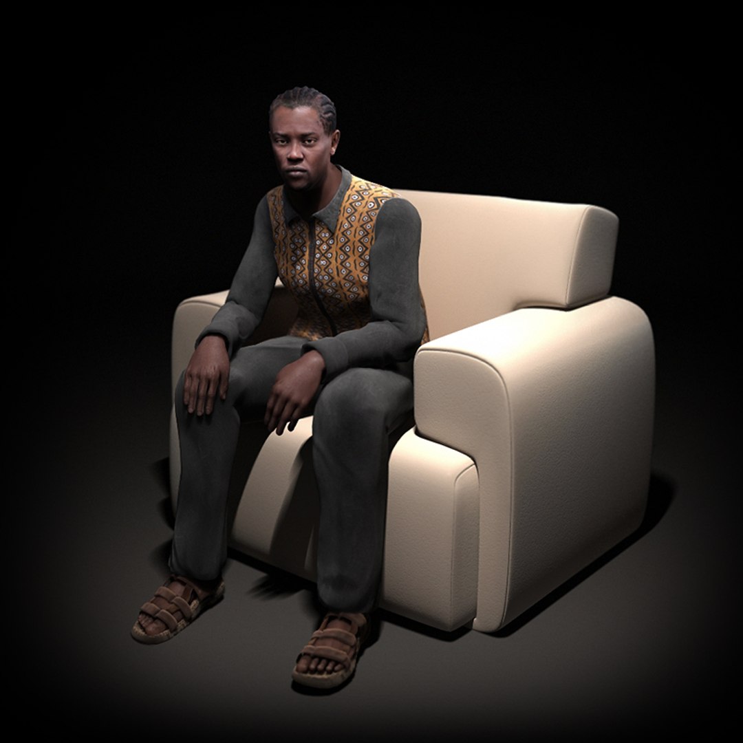 3d human rigged model