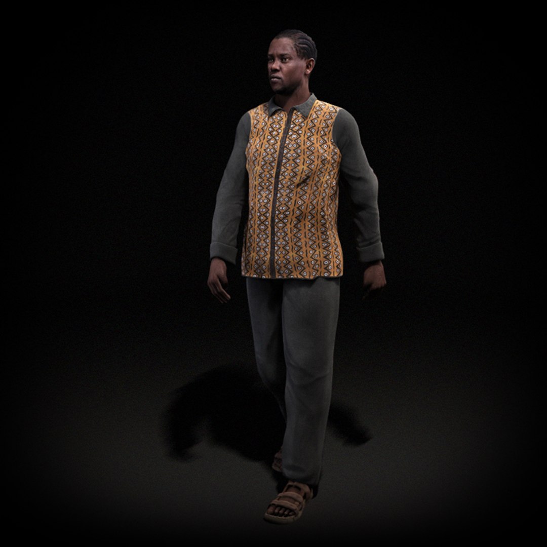 3d human rigged model