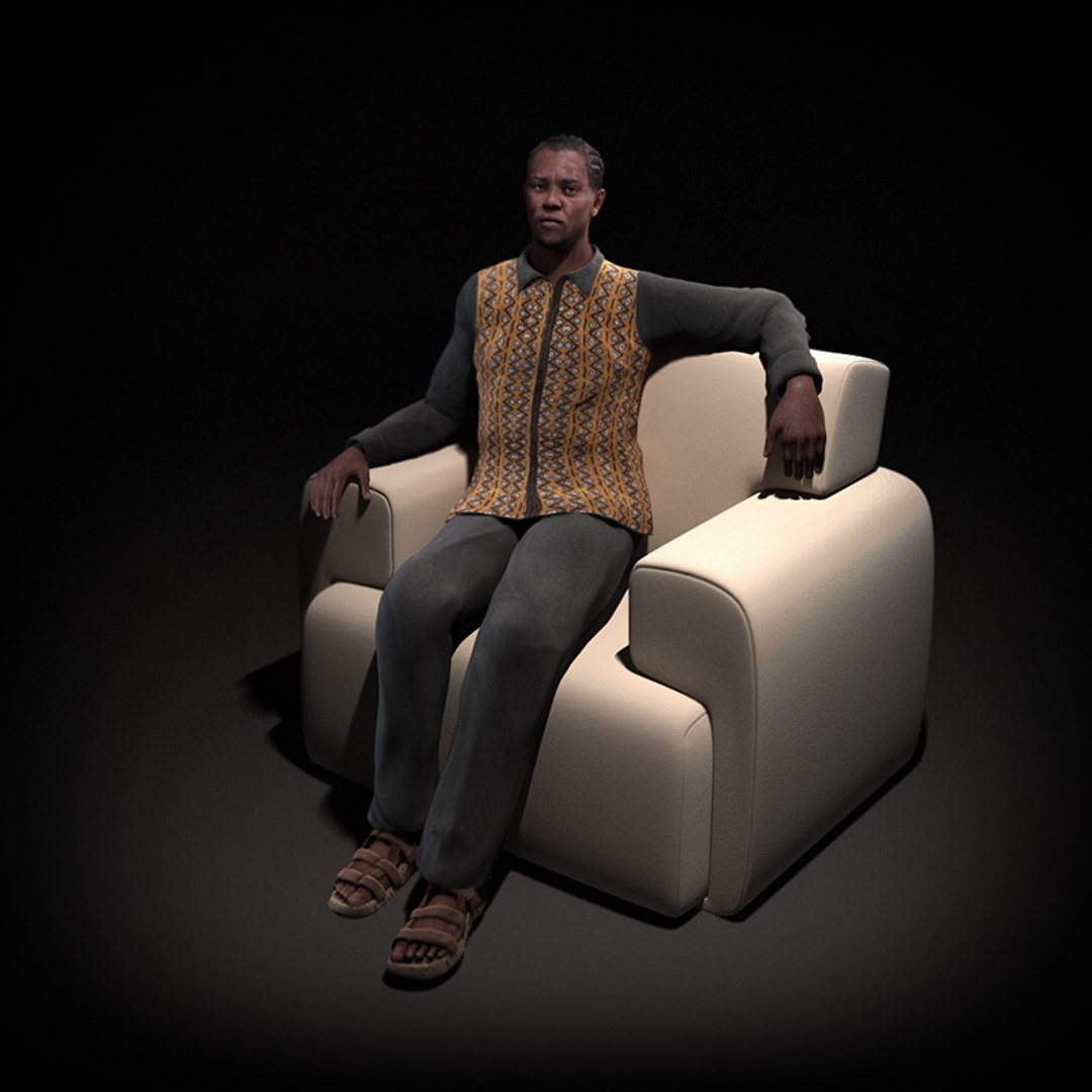 3d human rigged model