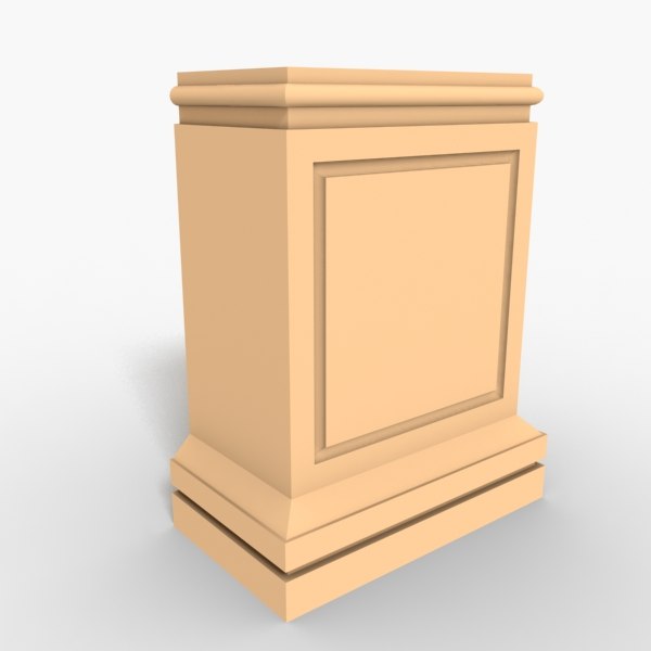 3d model interior plinth block