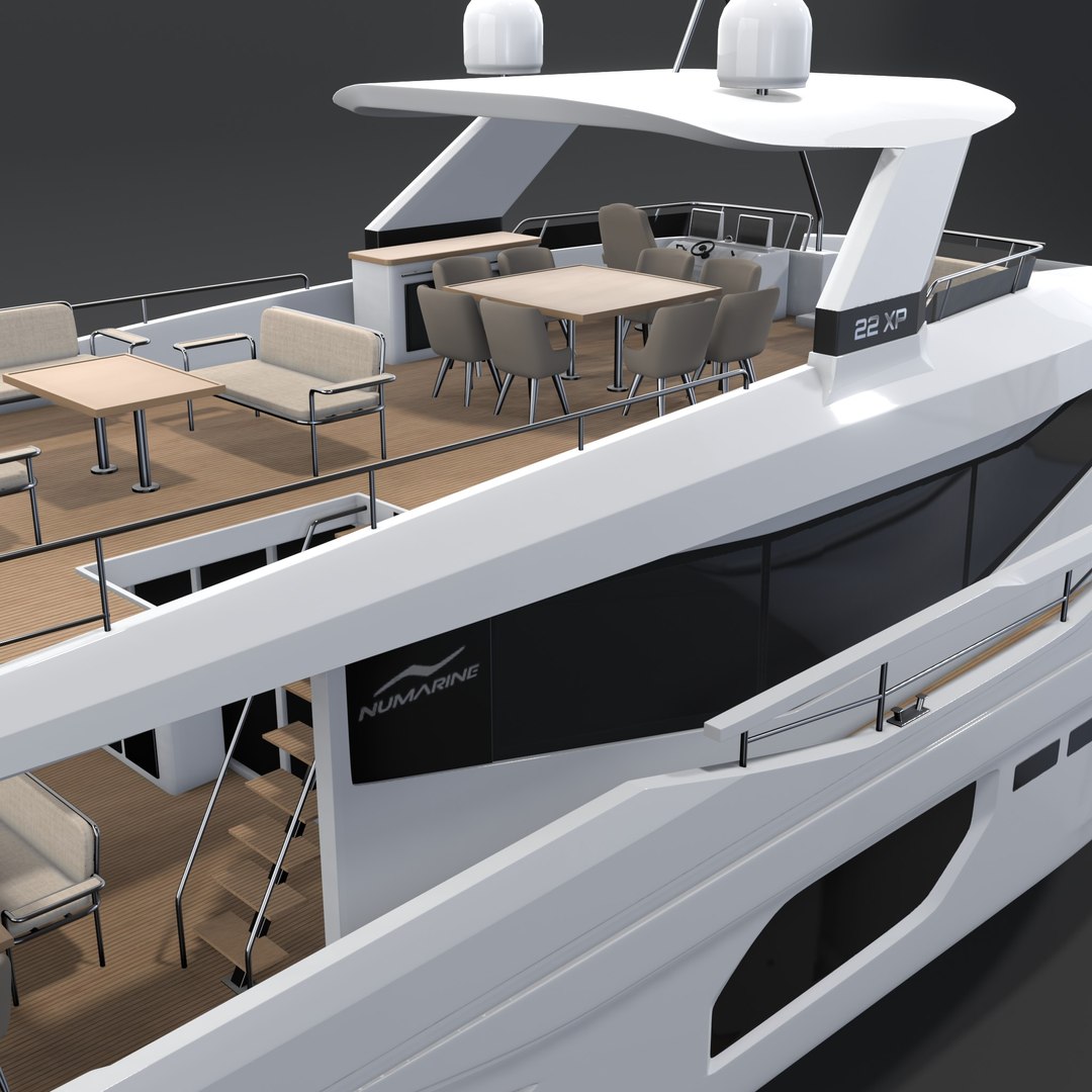 Numarine 22 XP Luxury Motor Yacht 3D Model Model - TurboSquid 2133254