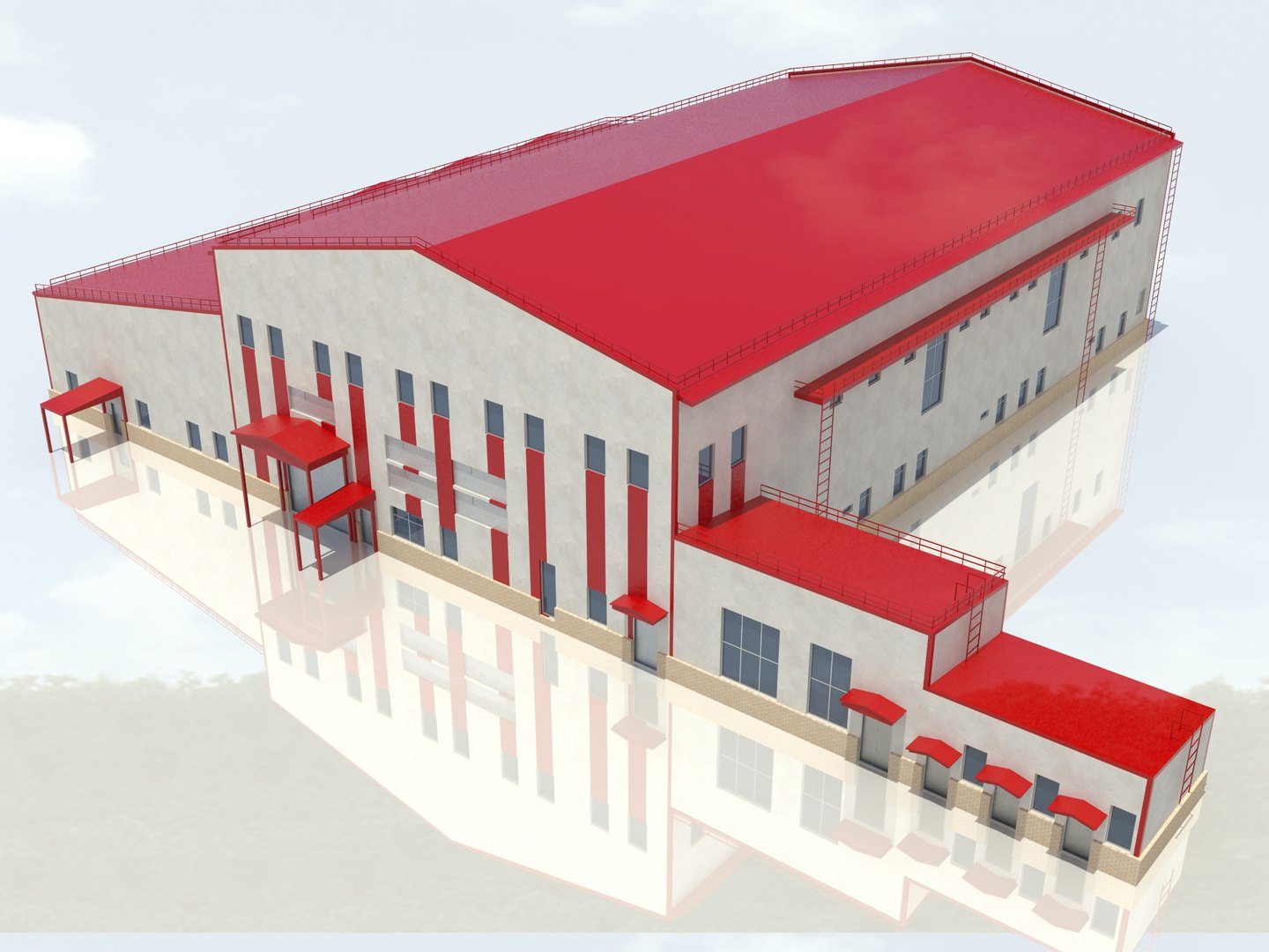 3d Factory Building