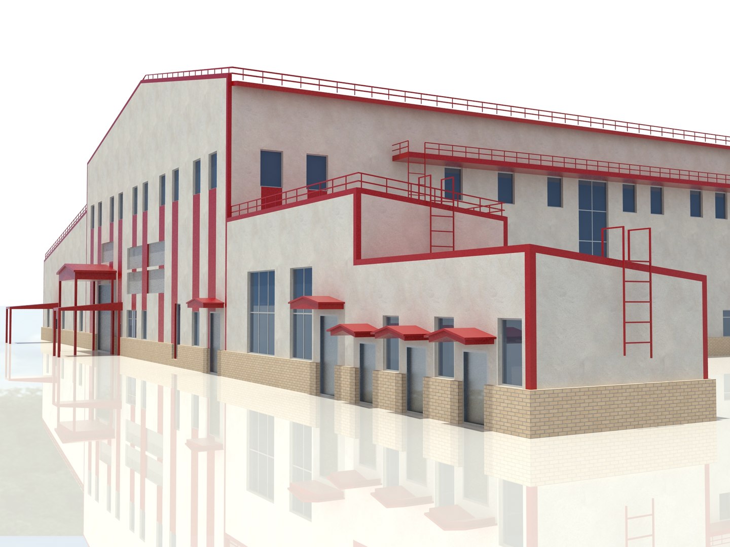 3d Factory Building