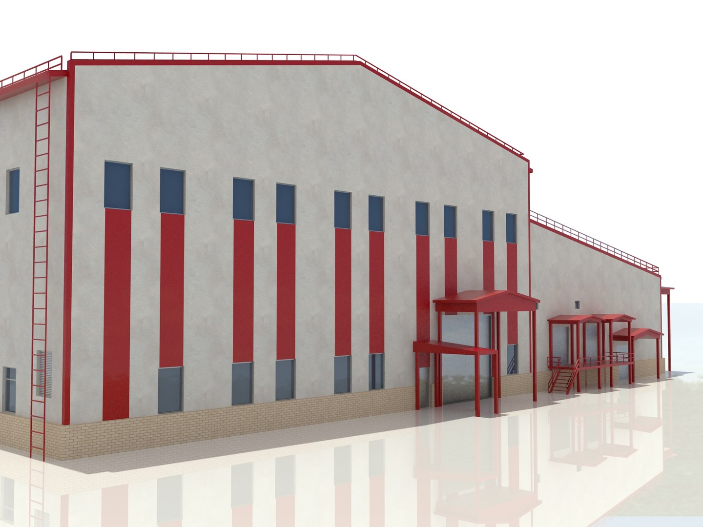 3d Factory Building