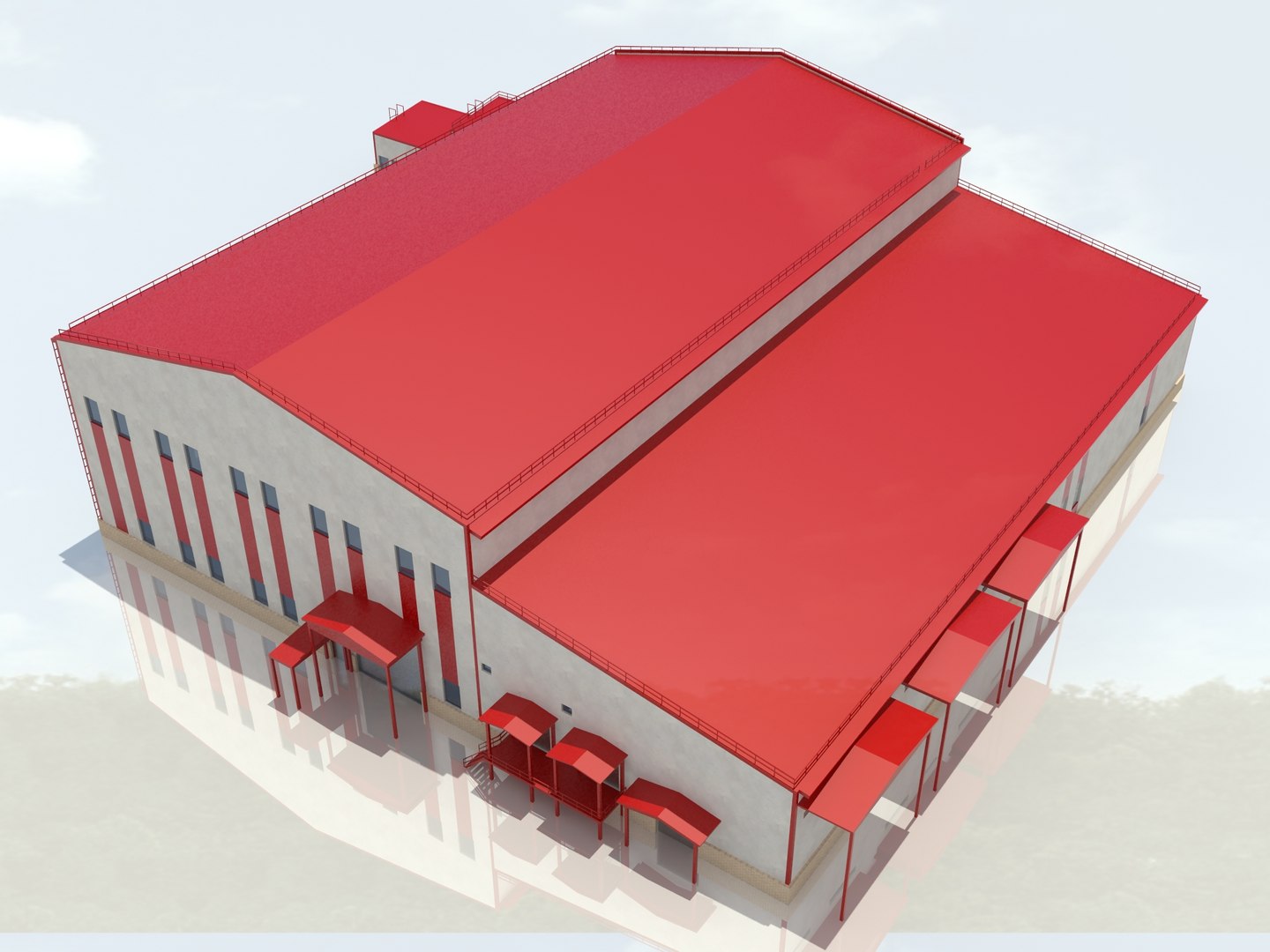 3d Factory Building