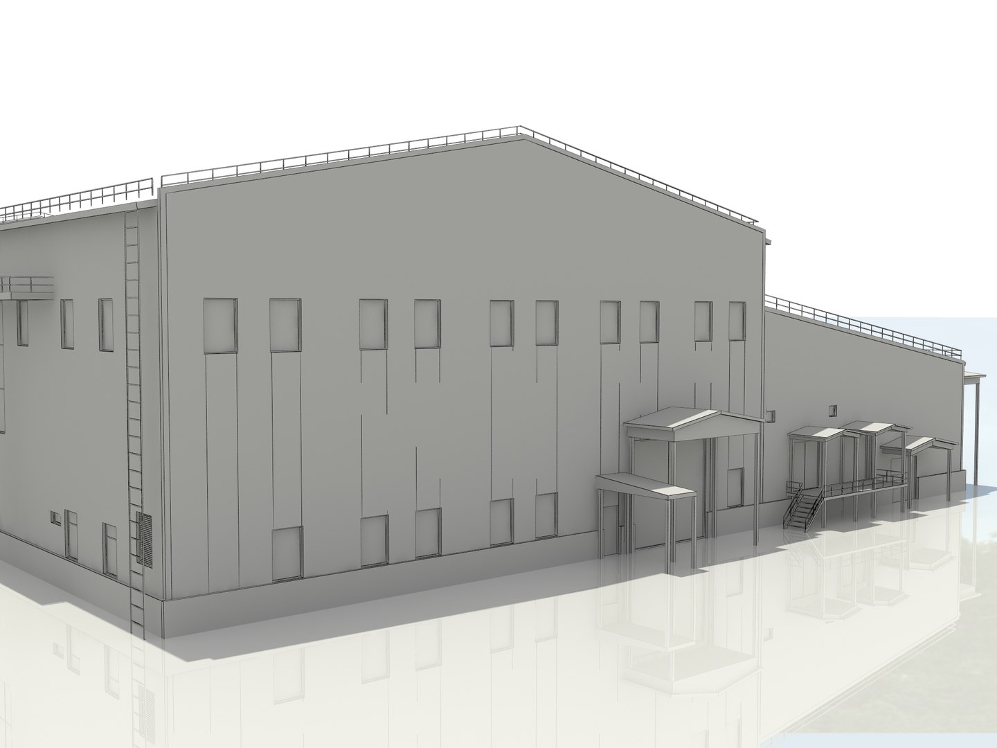 3d Factory Building