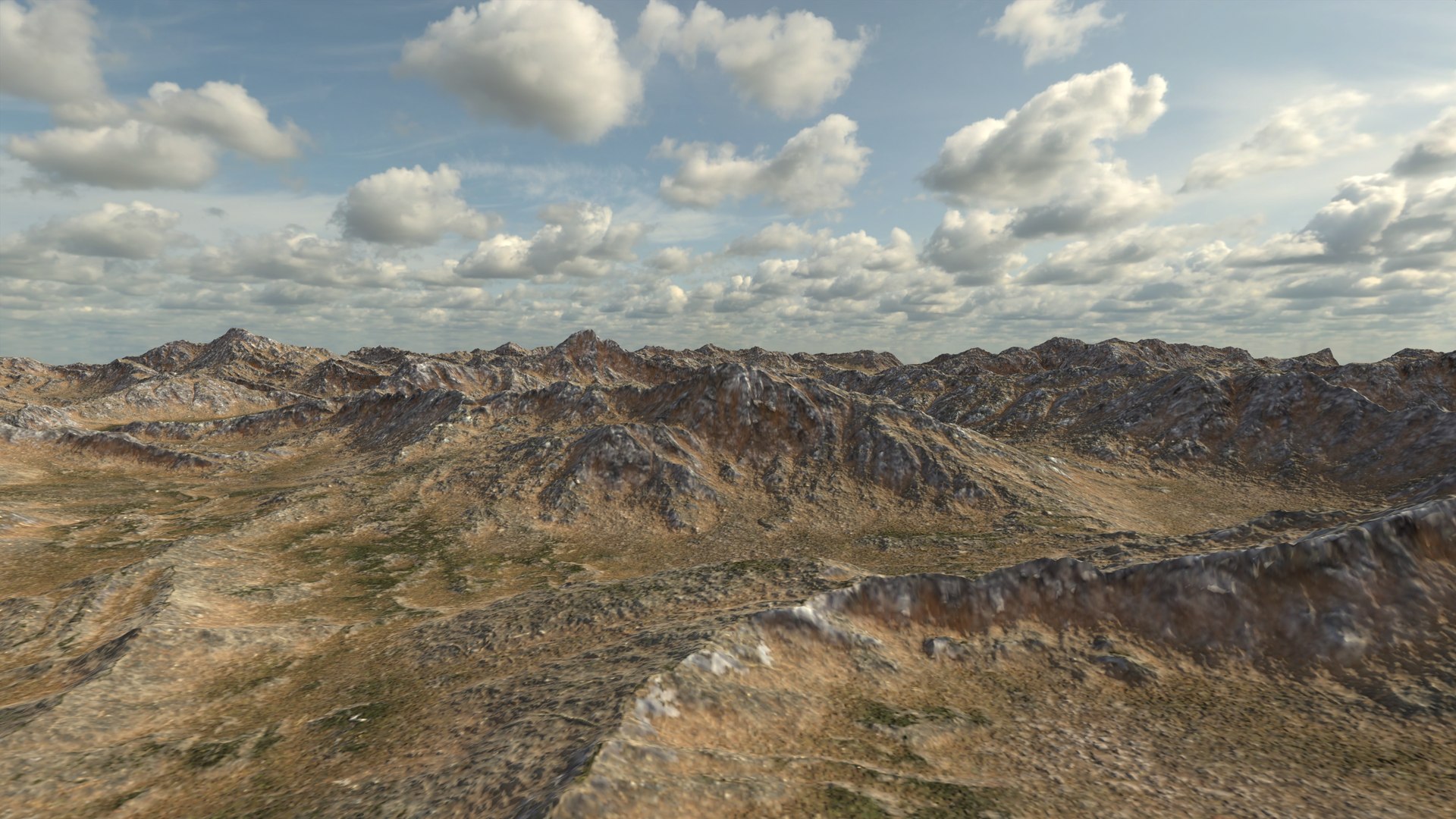 3D Large Scale Mountainous Landscape PBR - TurboSquid 2205637