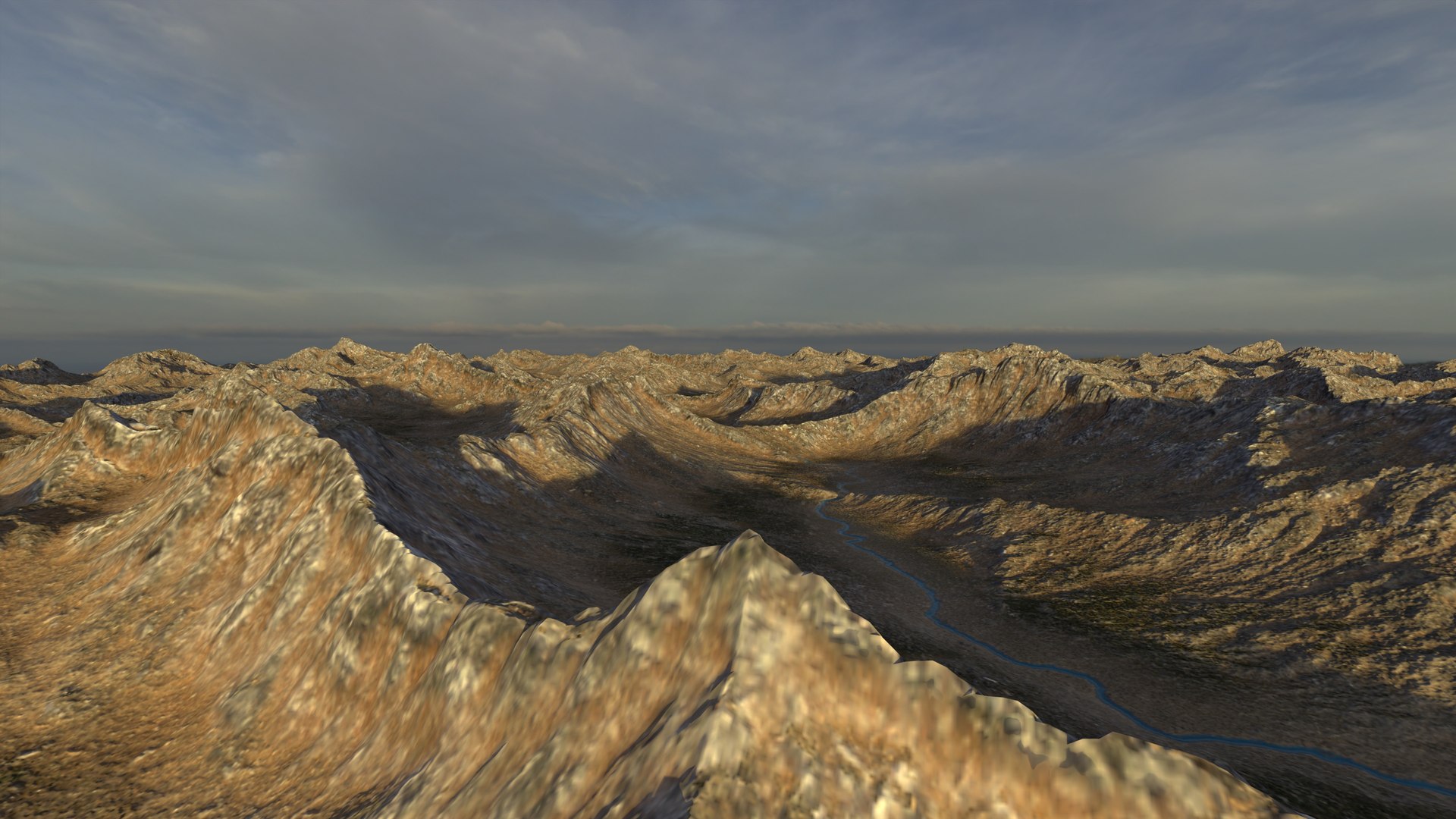 3D Large Scale Mountainous Landscape PBR - TurboSquid 2205637