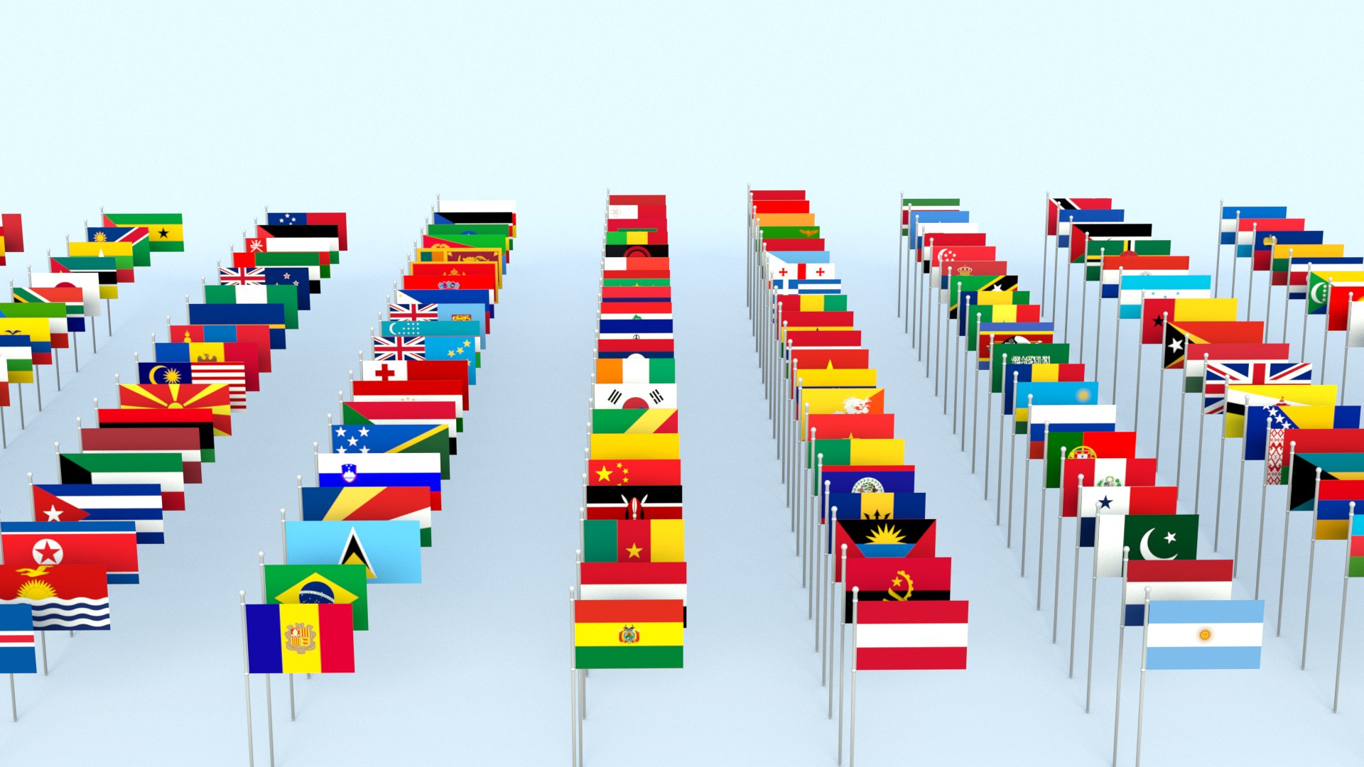 191 Flags - Low Poly 3D model - TurboSquid 1939472
