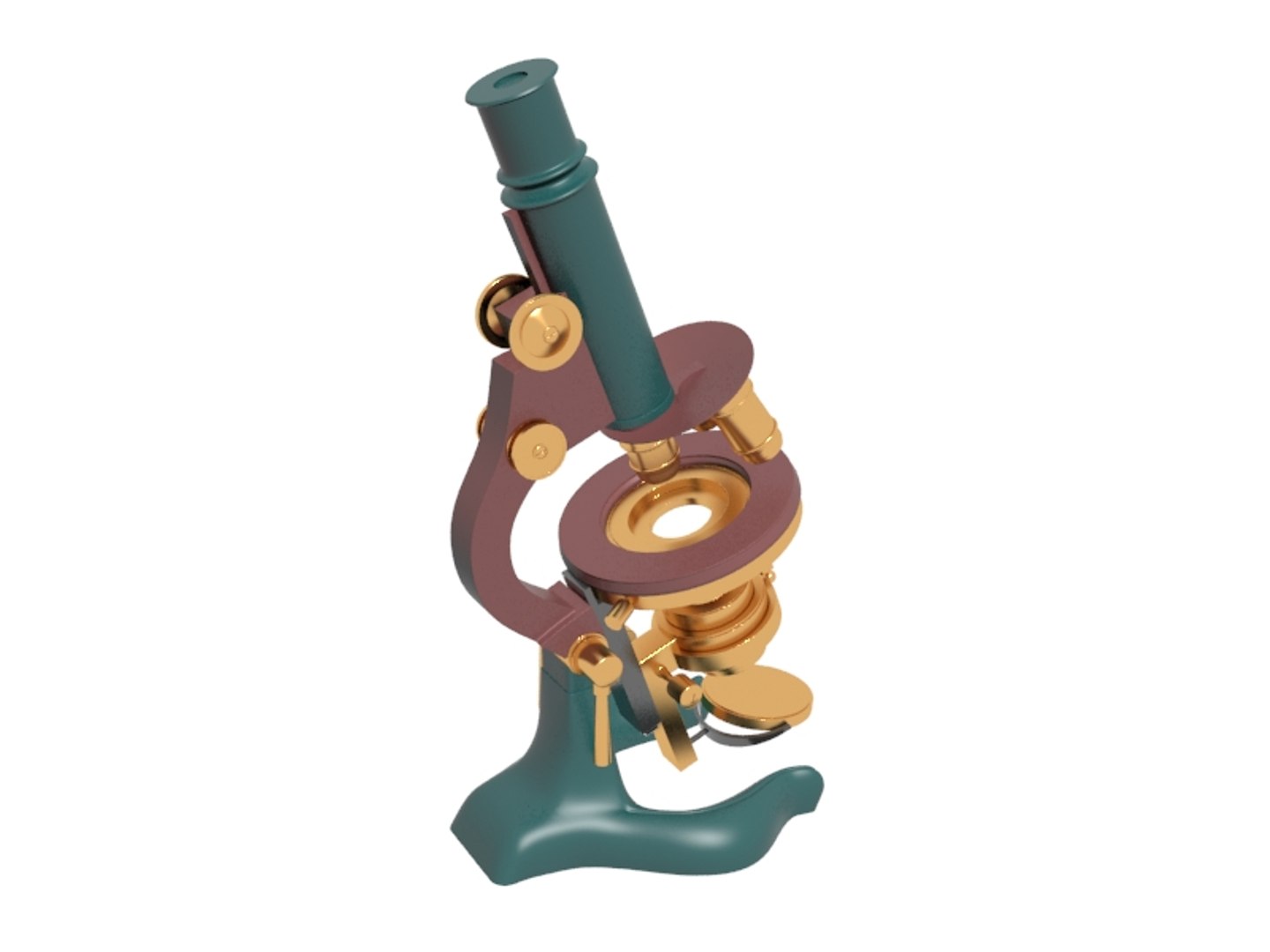 3D Vintage Microscope Model - TurboSquid 1556905