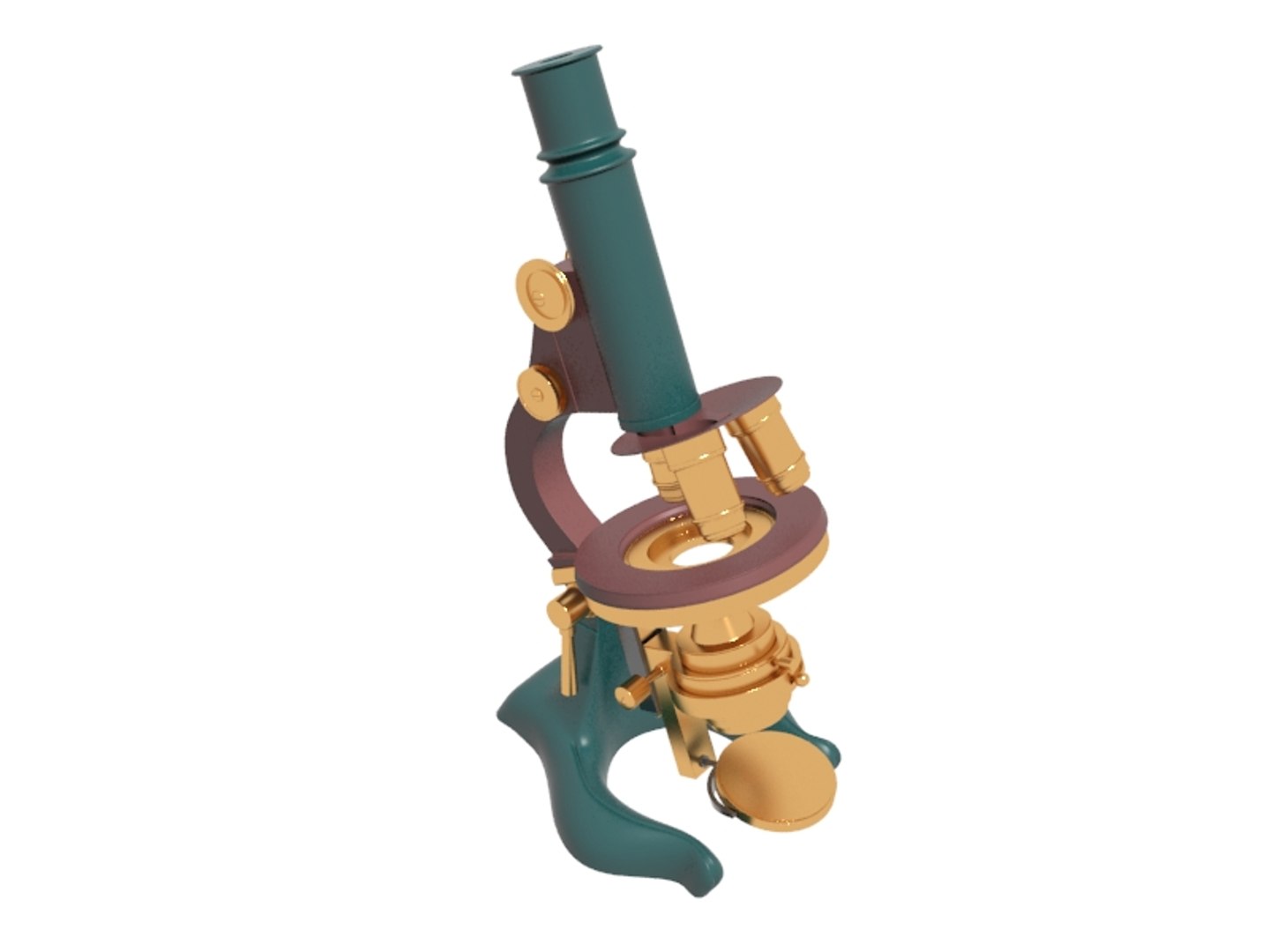 3D Vintage Microscope Model - TurboSquid 1556905