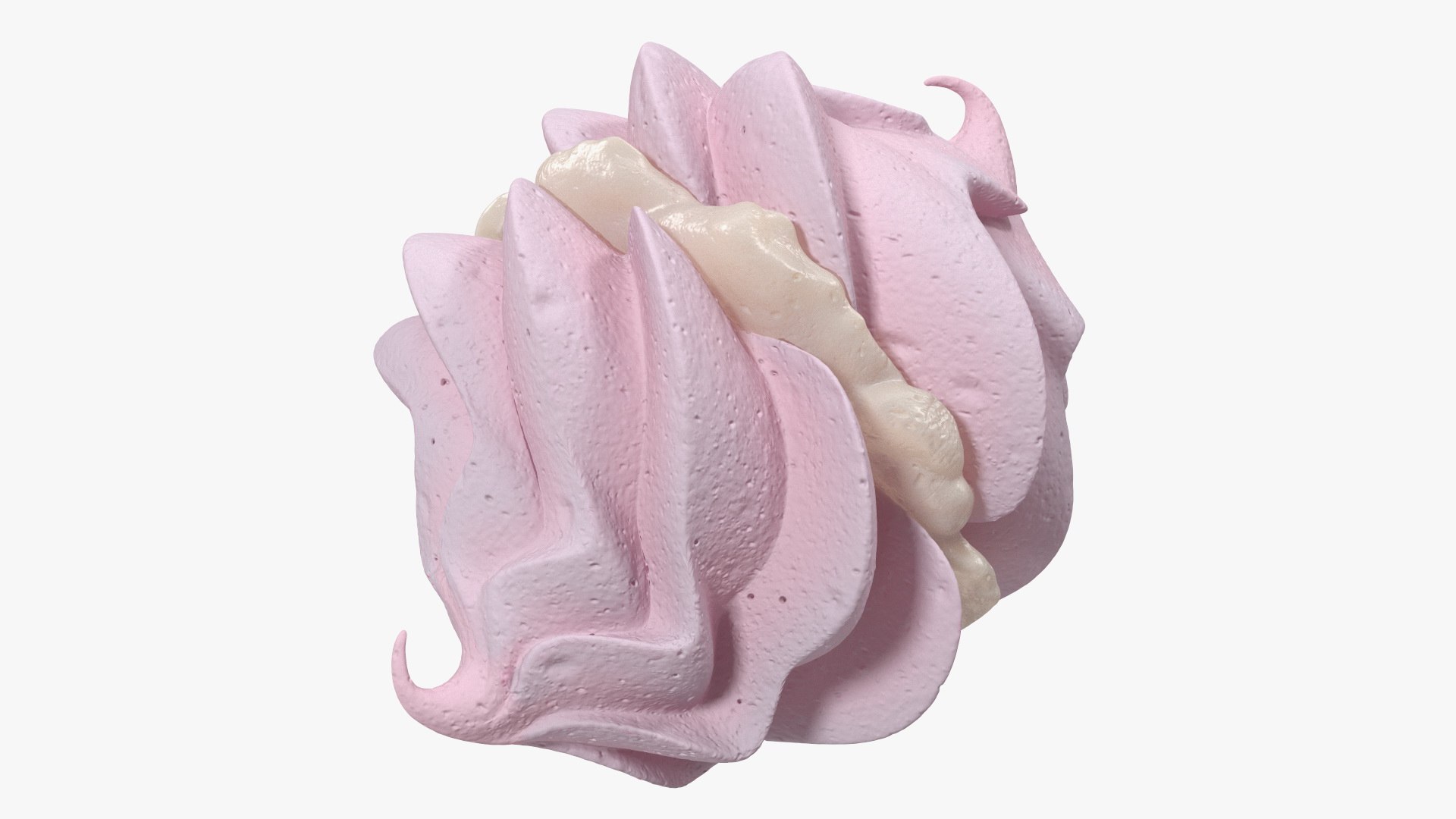 3D Pink Meringue Kisses With Vanilla Filling Model - TurboSquid 2220839