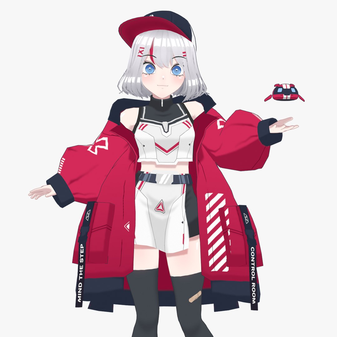 Vermell - Anime Girl Character model - TurboSquid 2089310