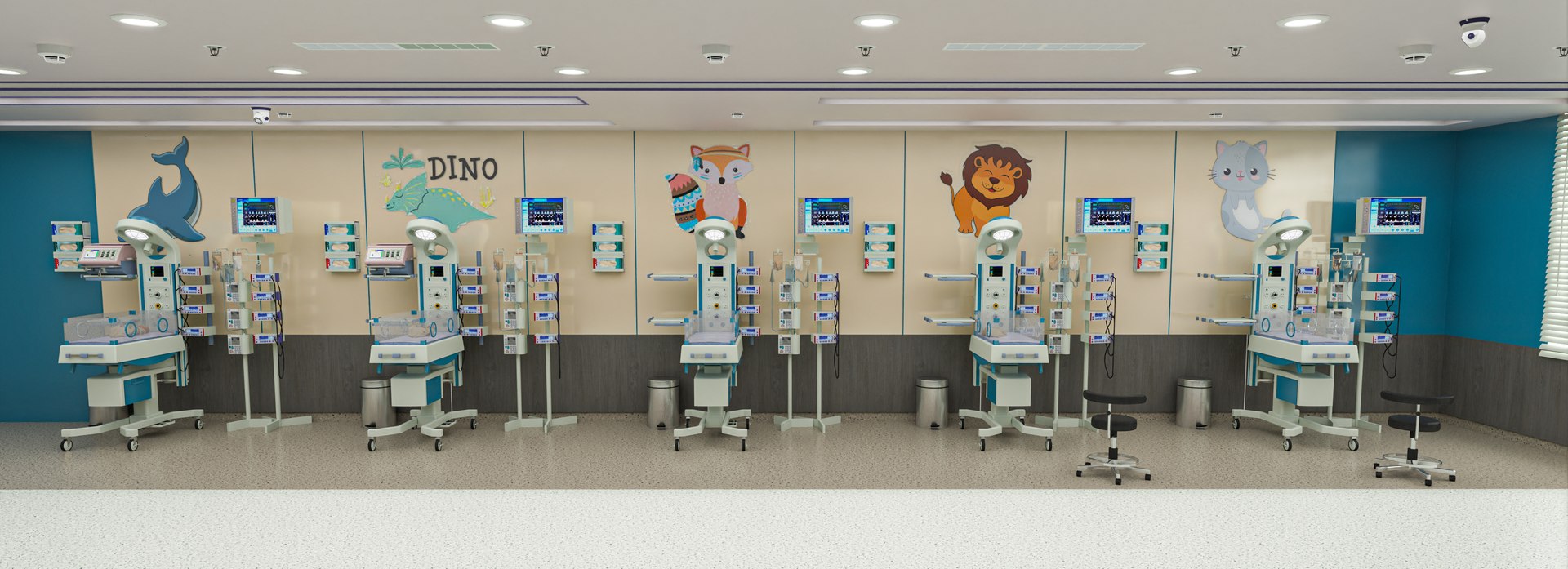 3D Medical Spaces-NICU Ward - TurboSquid 2141408