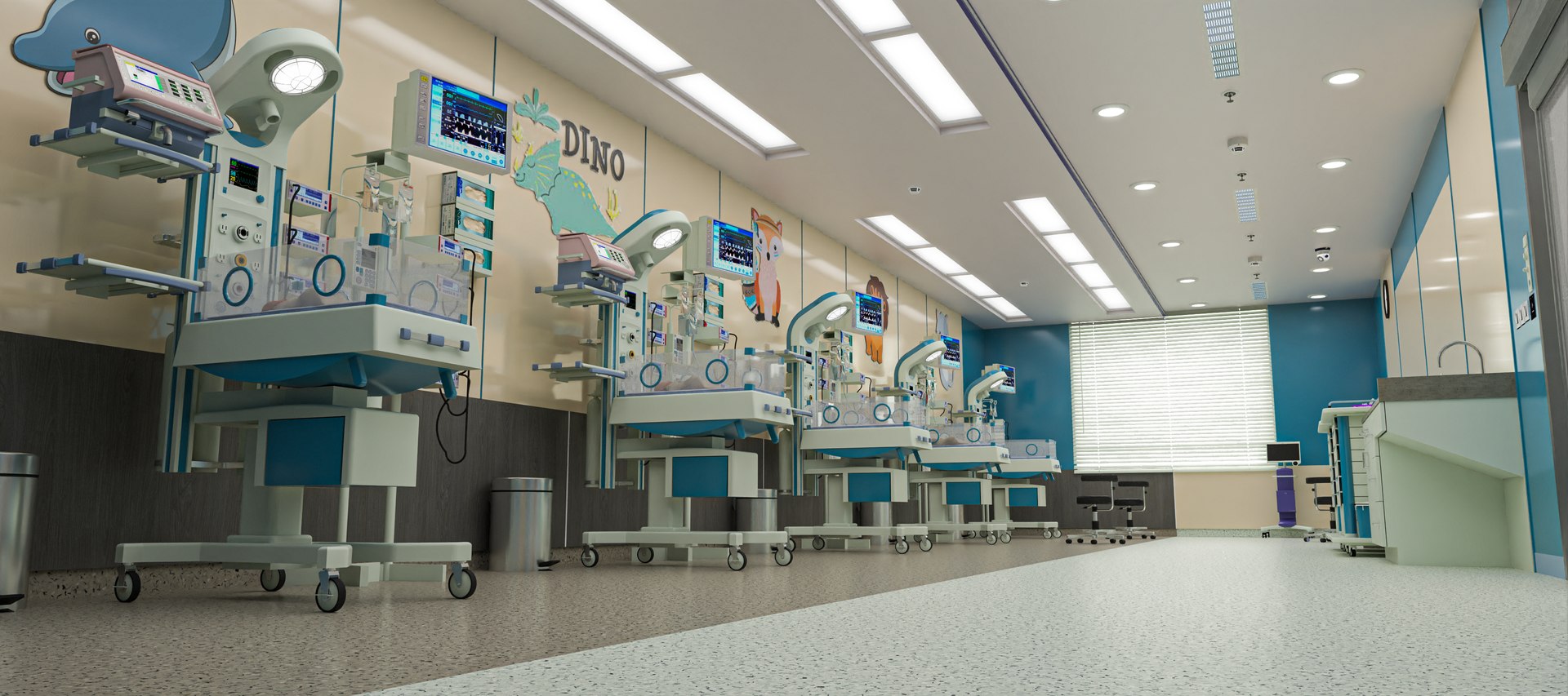 3D Medical Spaces-NICU Ward - TurboSquid 2141408