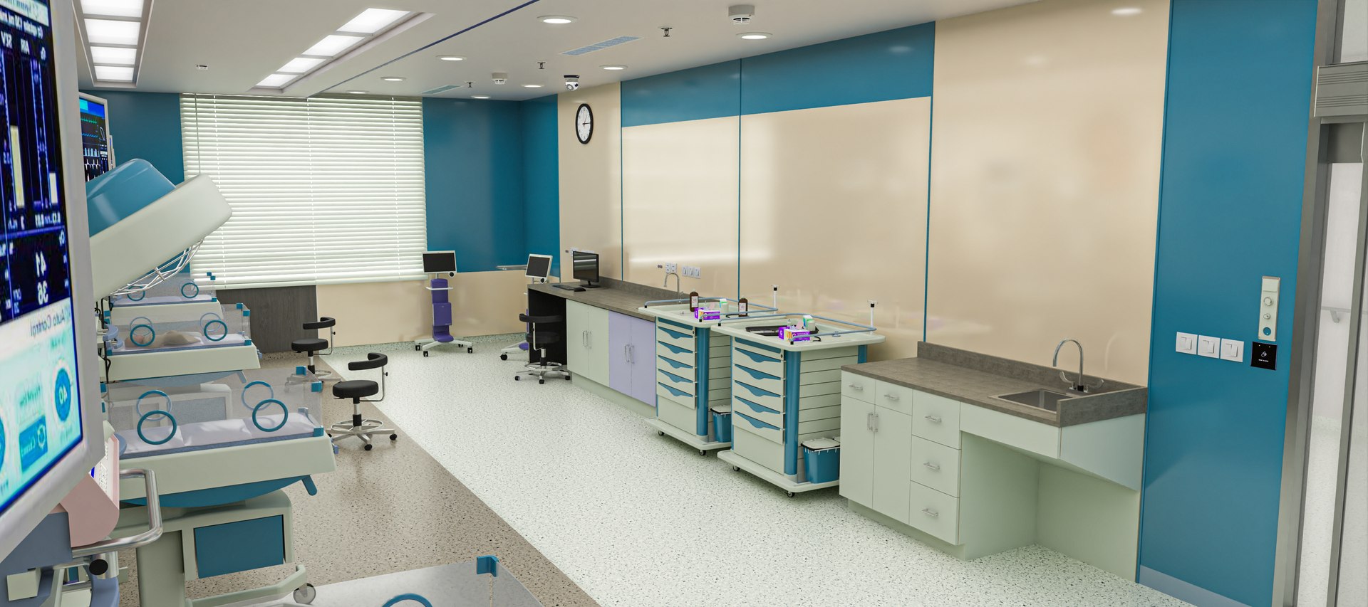 3D Medical Spaces-NICU Ward - TurboSquid 2141408