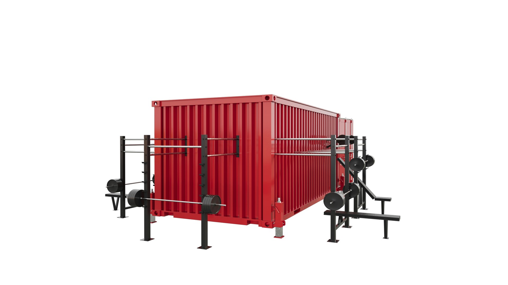 3D Street Workout In Sea Container 2 - TurboSquid 2074795