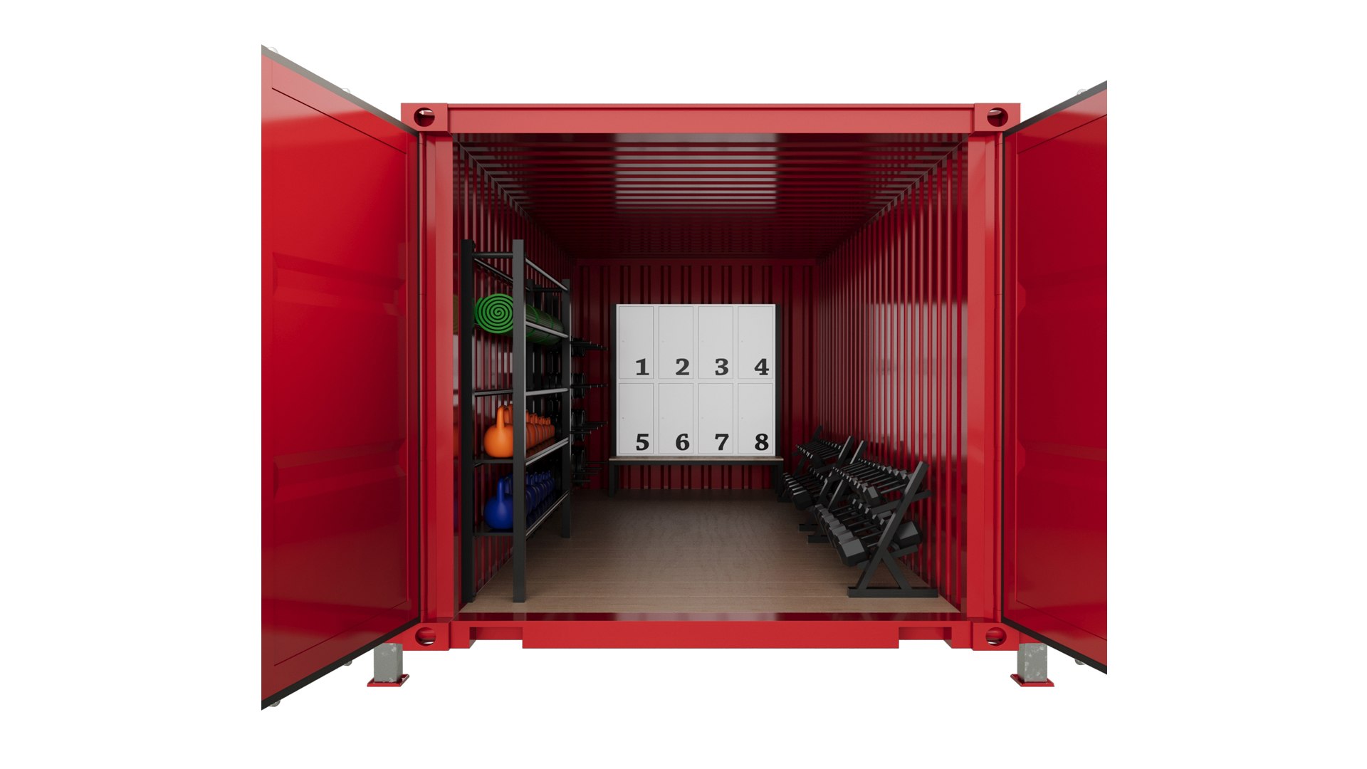 3D Street Workout In Sea Container 2 - TurboSquid 2074795