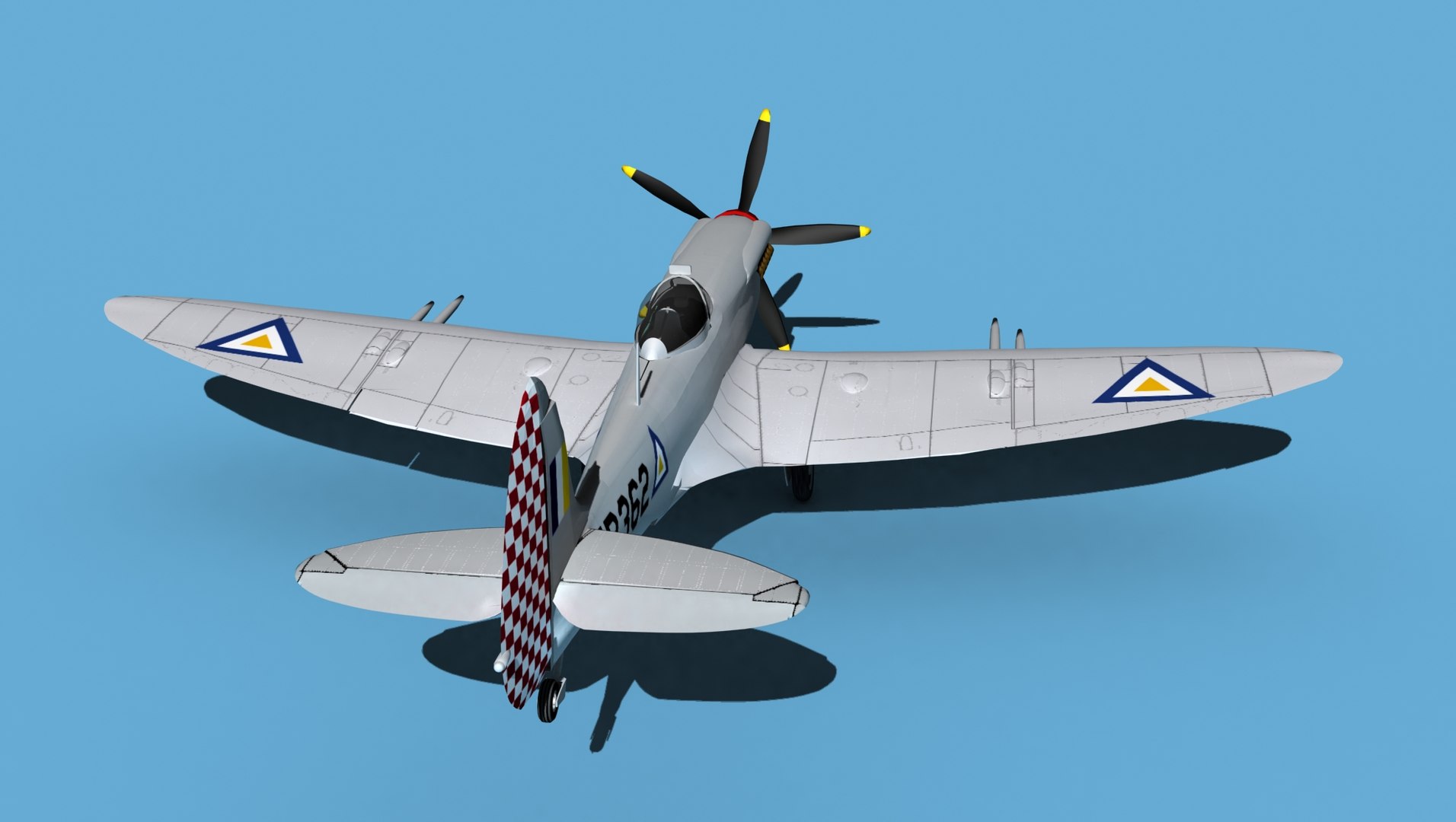 3D Supermarine Spitfire Mk XXII V13 Burma Model - TurboSquid 1925746