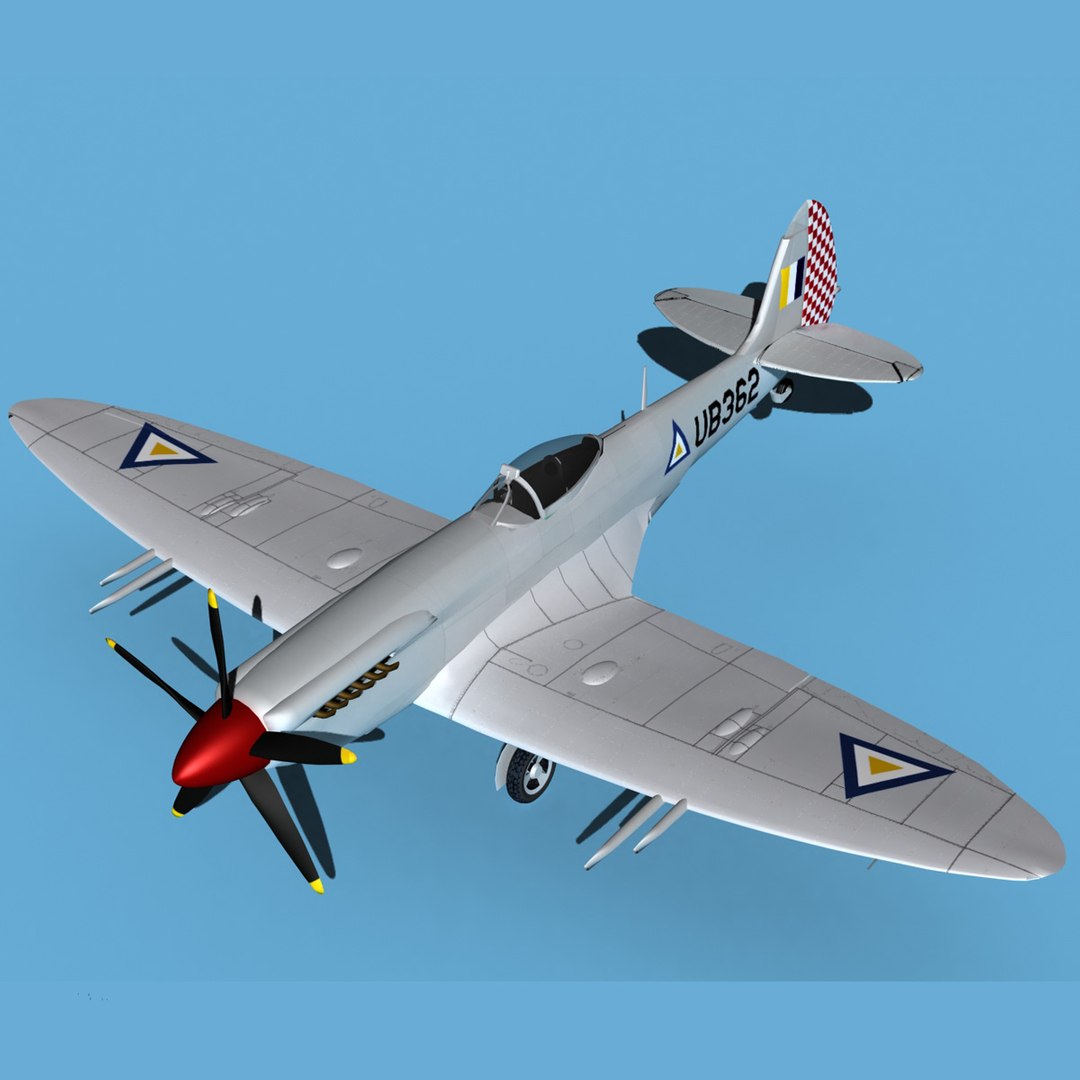 3D Supermarine Spitfire Mk XXII V13 Burma Model - TurboSquid 1925746