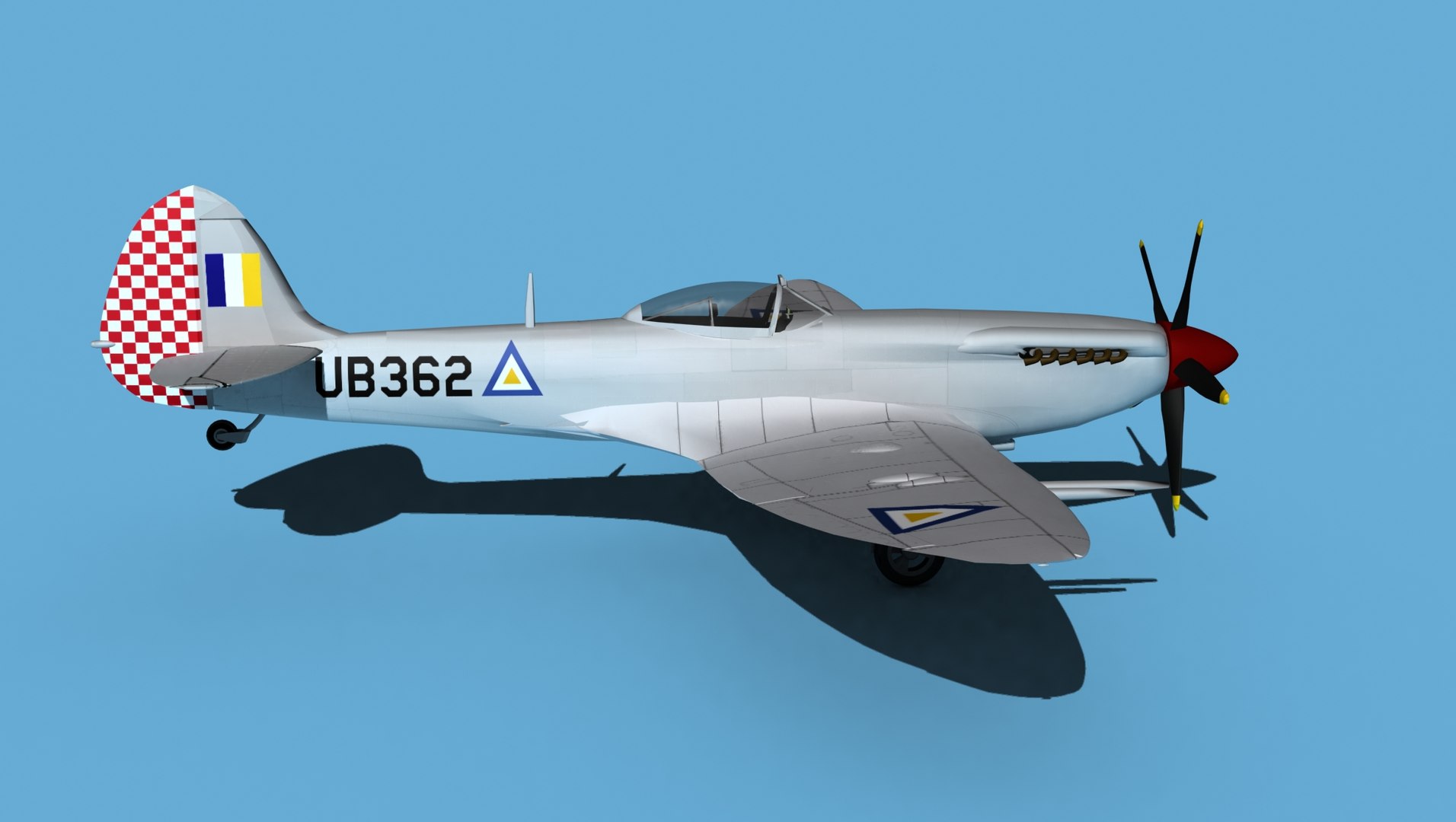 3D Supermarine Spitfire Mk XXII V13 Burma Model - TurboSquid 1925746