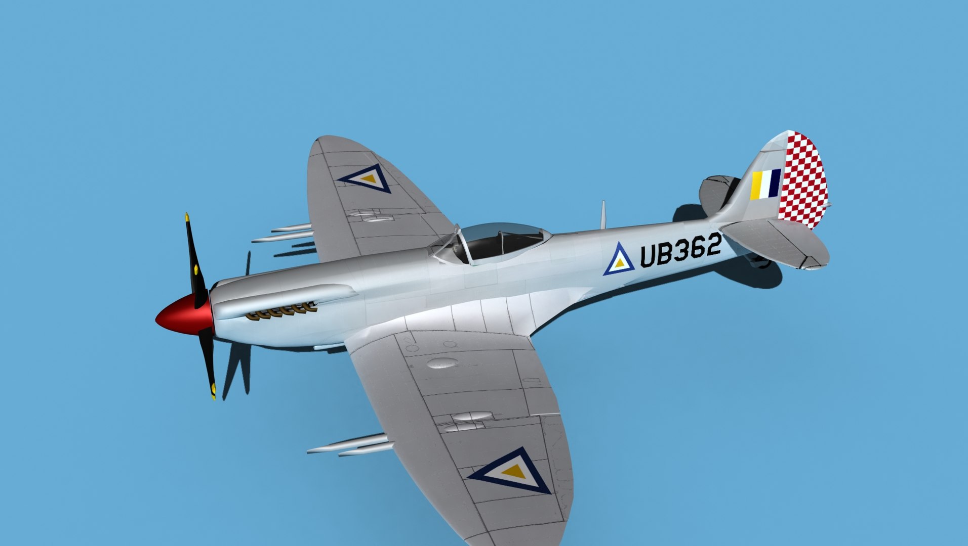 3D Supermarine Spitfire Mk XXII V13 Burma Model - TurboSquid 1925746