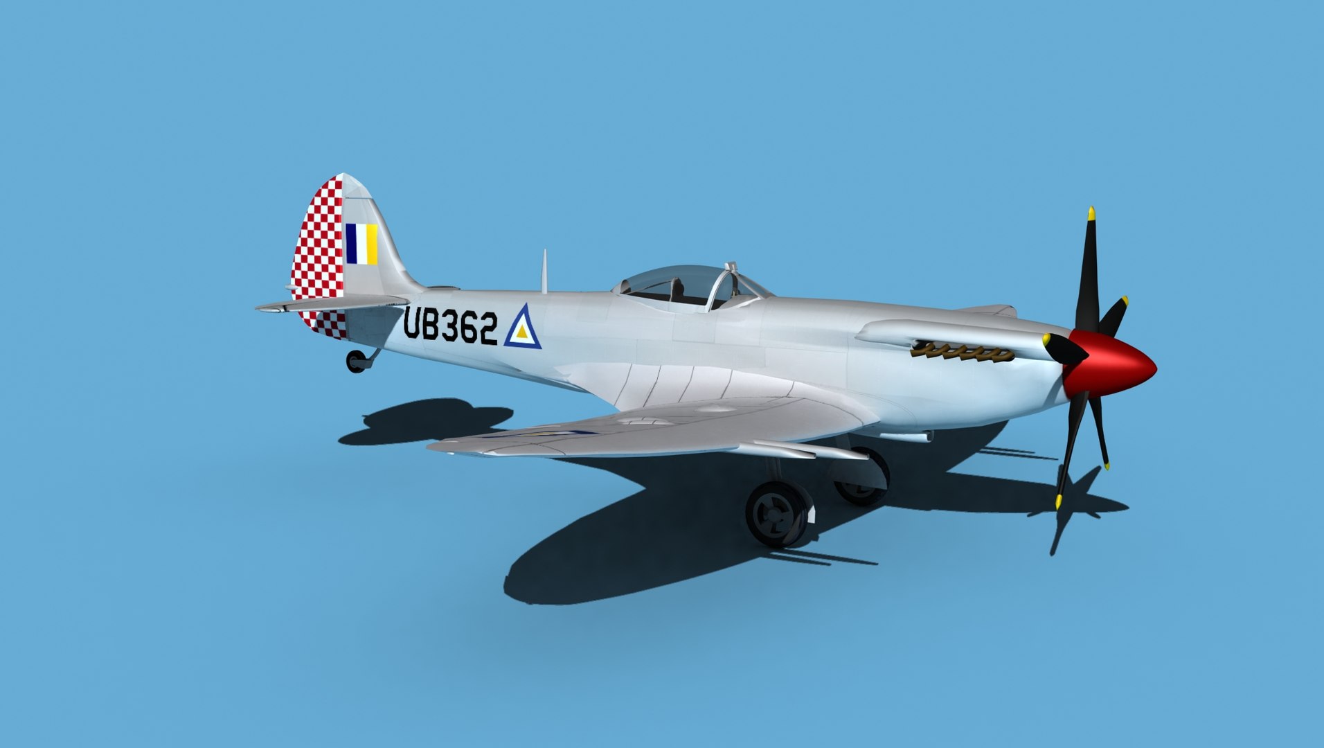 3D Supermarine Spitfire Mk XXII V13 Burma Model - TurboSquid 1925746