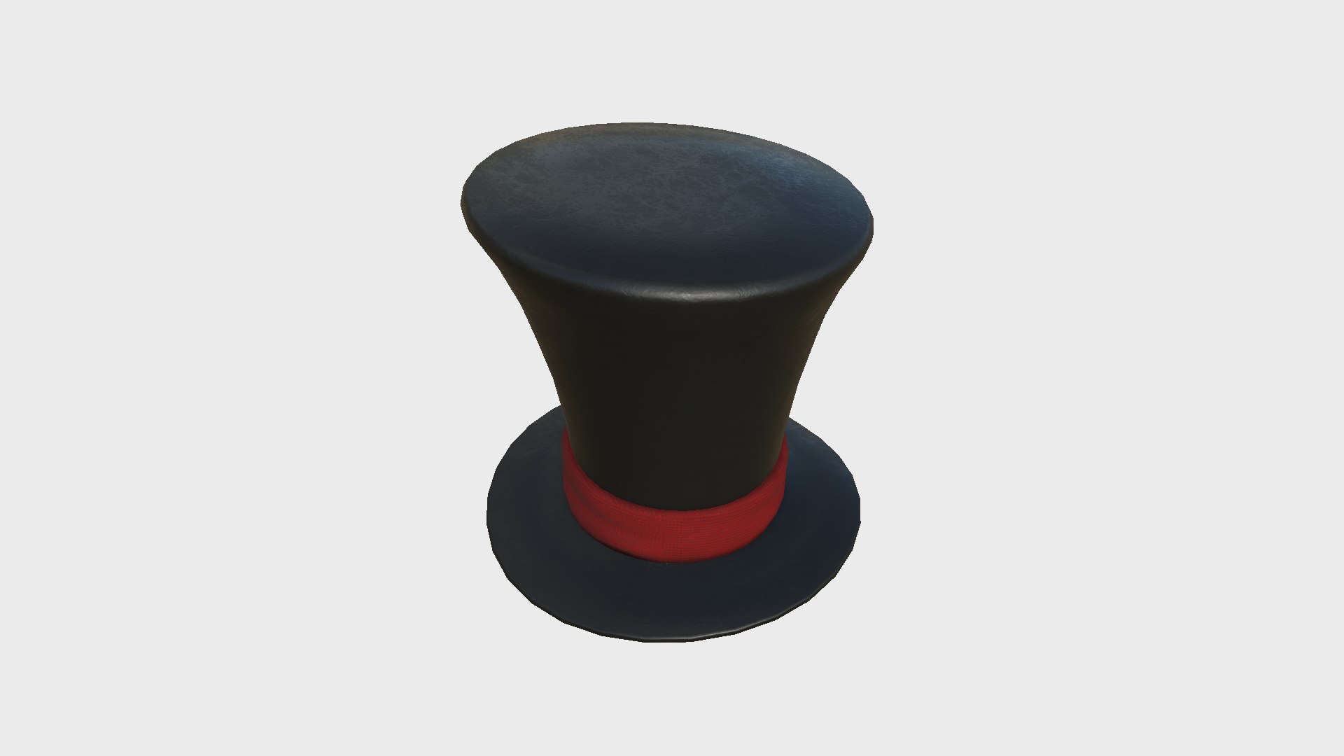 3D Top Hat 06 Leather Red - Character Fashion Design - TurboSquid 1815603