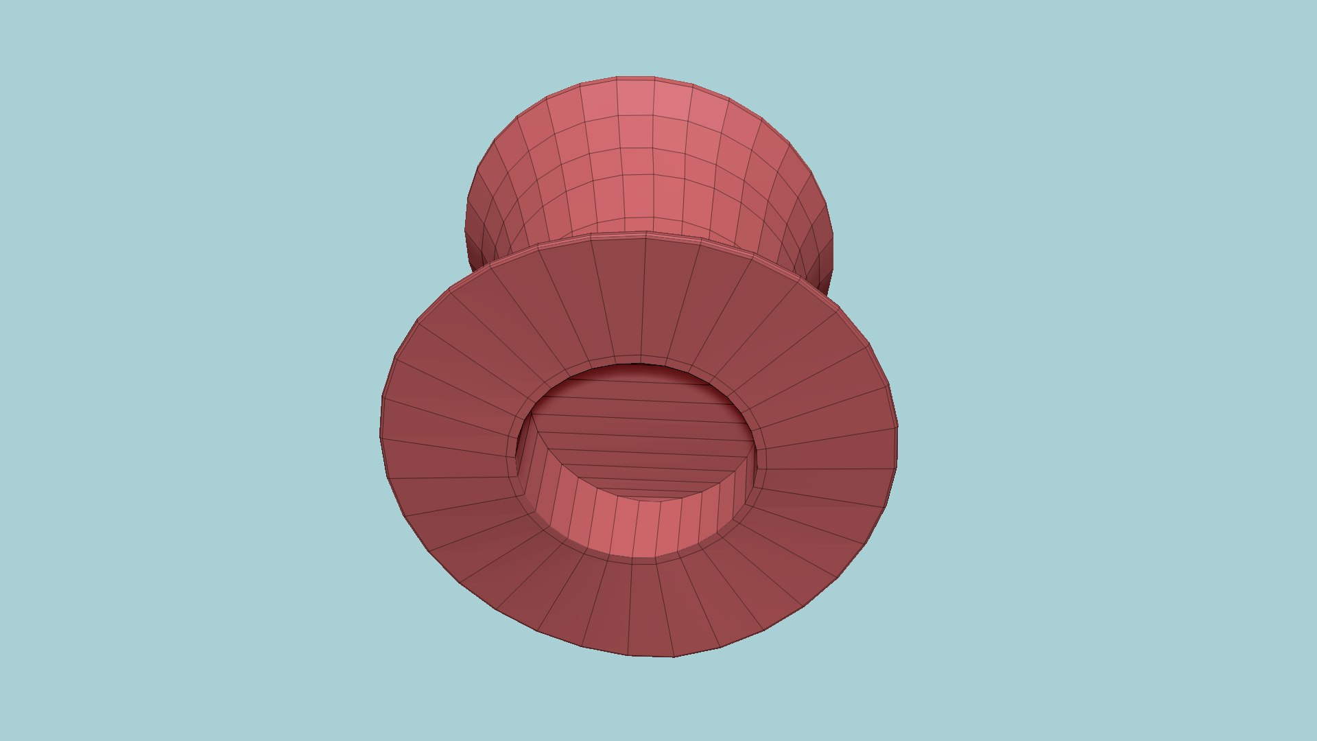 3D Top Hat 06 Leather Red - Character Fashion Design - TurboSquid 1815603