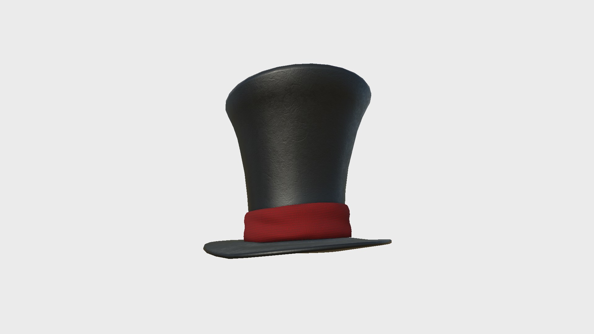 3D Top Hat 06 Leather Red - Character Fashion Design - TurboSquid 1815603