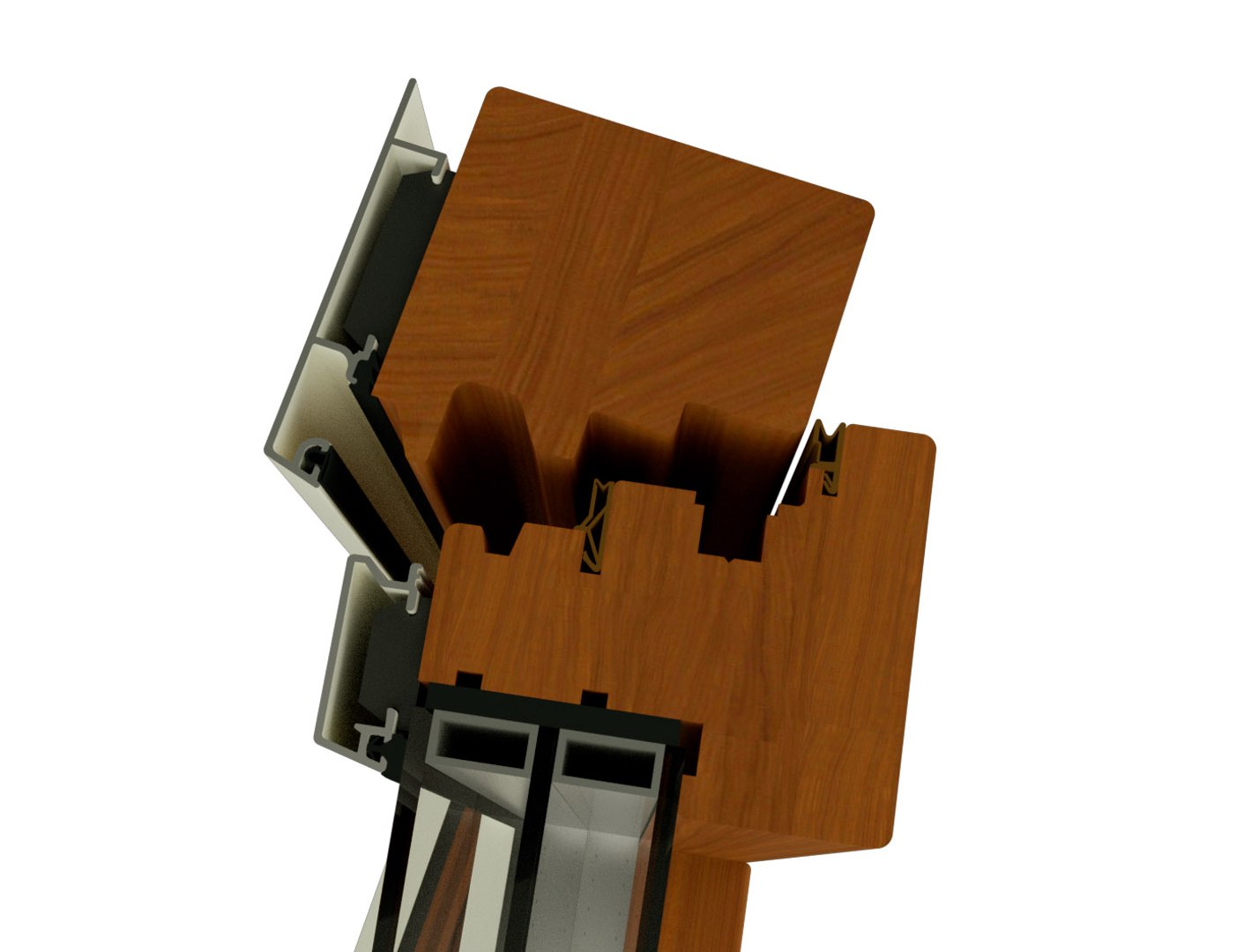 Section Wooden Window Triple 3D Model - TurboSquid 1310535