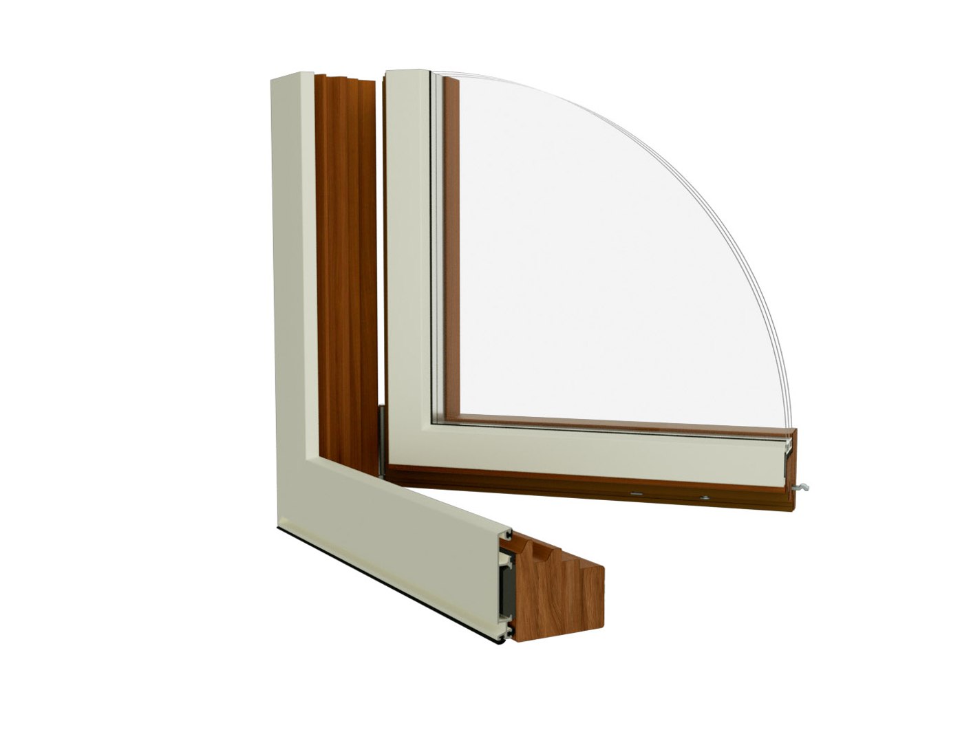 Section Wooden Window Triple 3D Model - TurboSquid 1310535