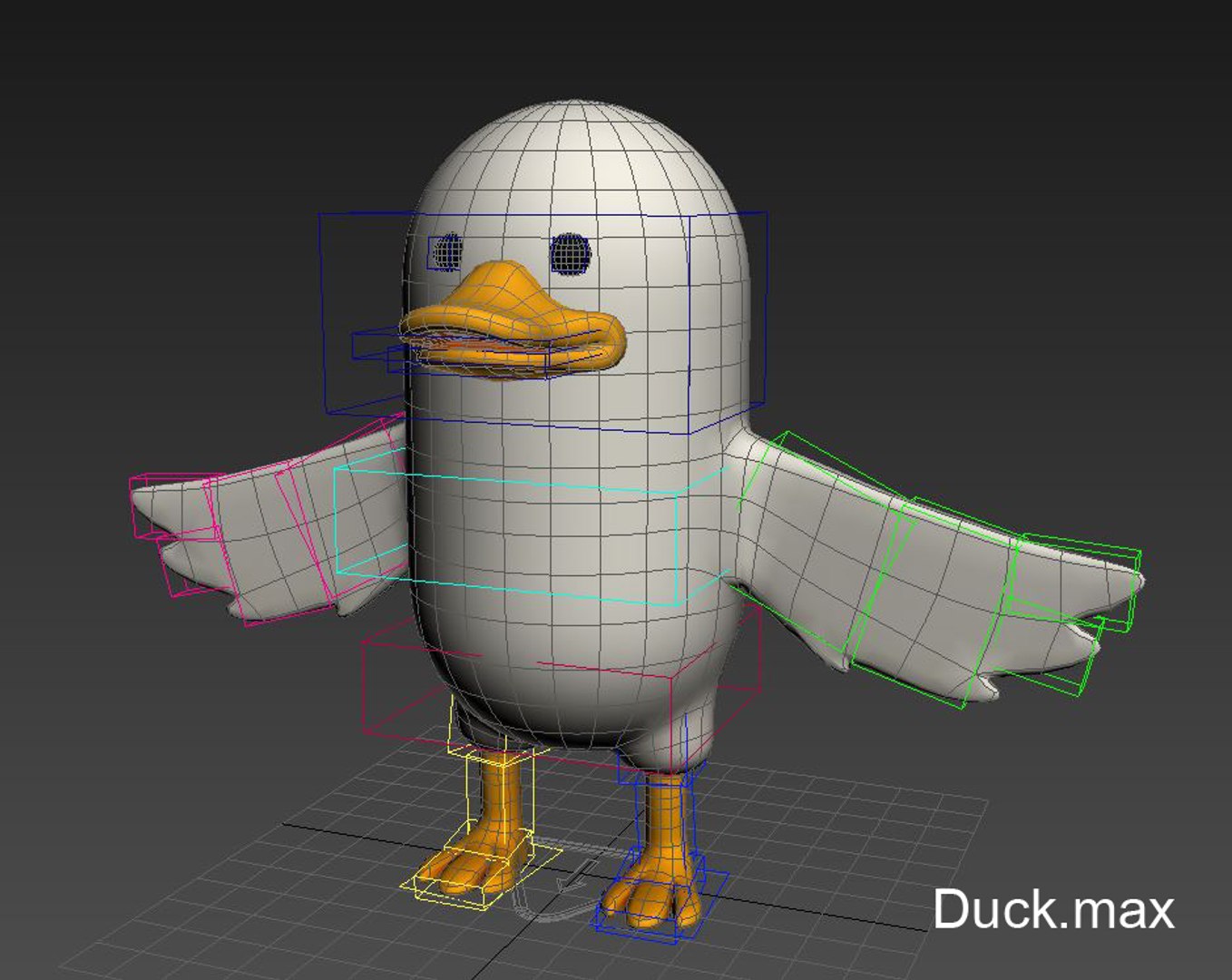 3D duck character cartoon rigged - TurboSquid 1274561