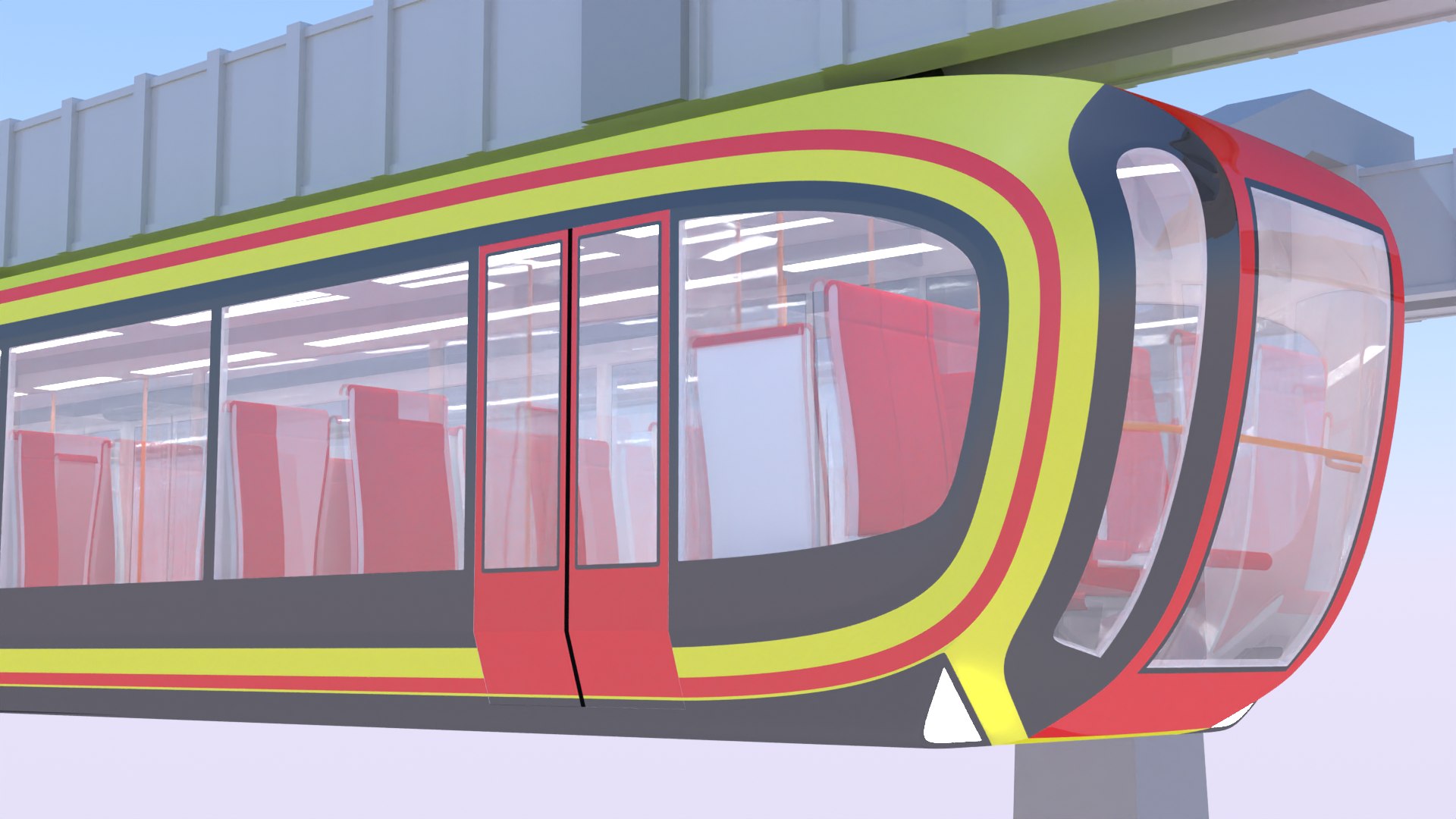 Elevated Train Concept 2025 3D - TurboSquid 2380792