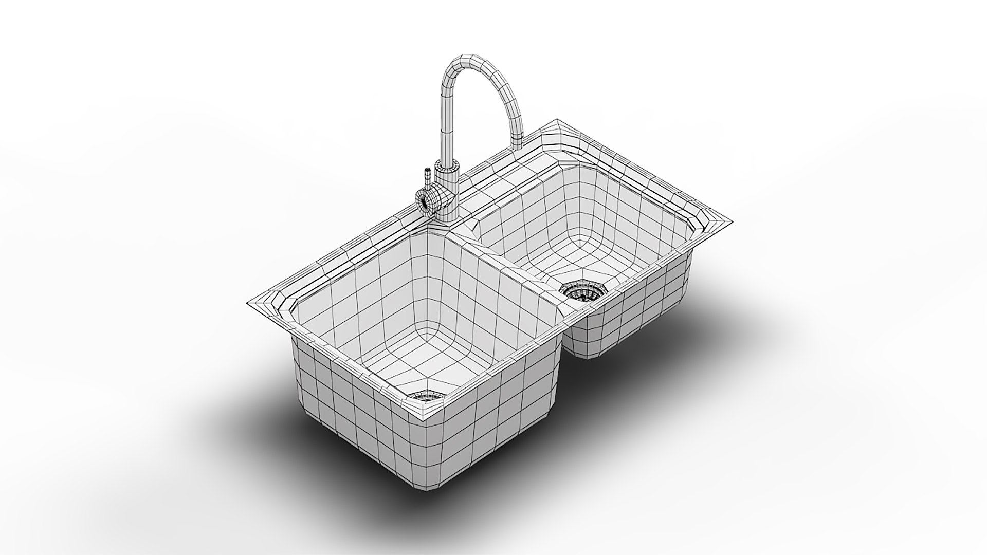 Kitchen Sink and Faucet V1 3D - TurboSquid 2182685
