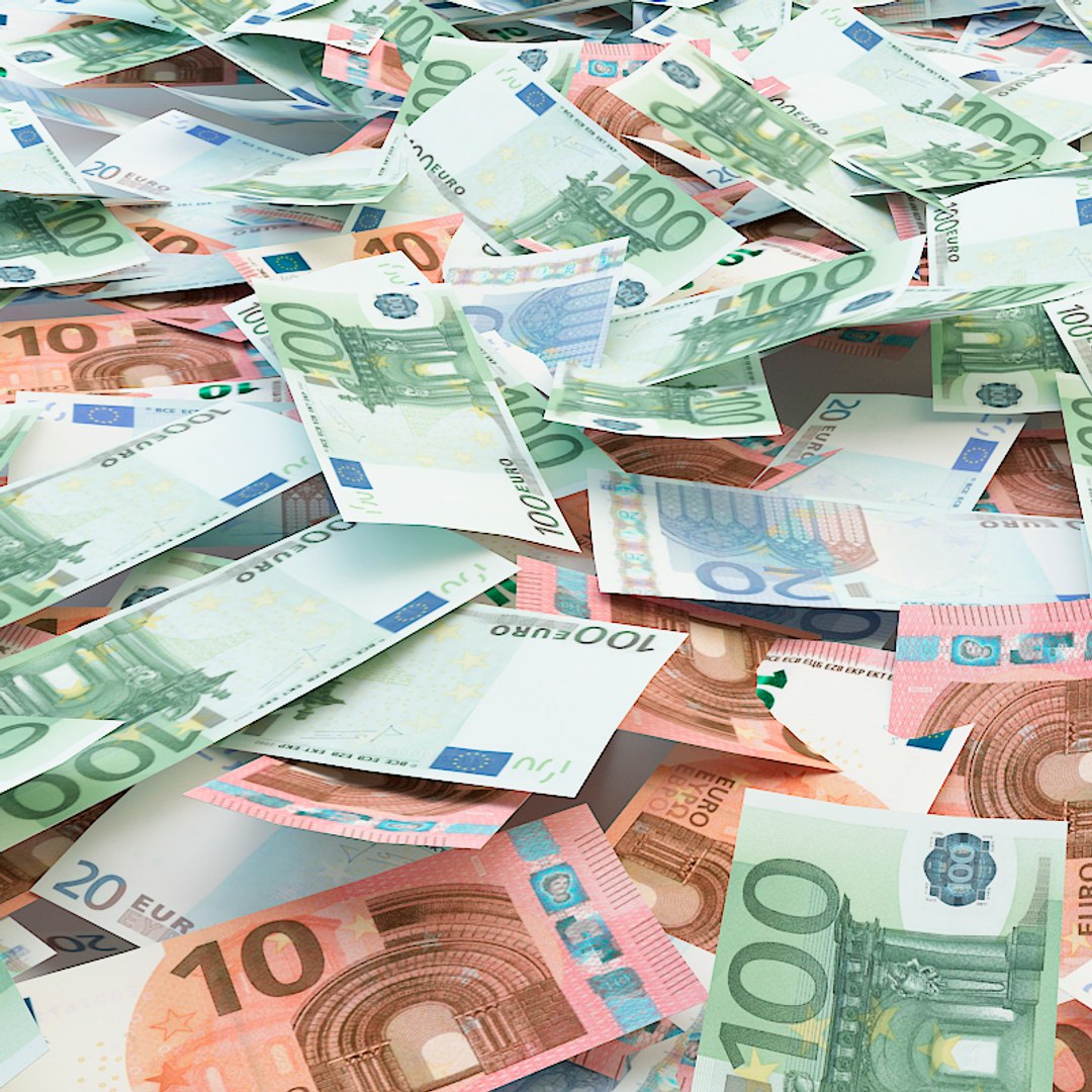 3d Euro Banknotes