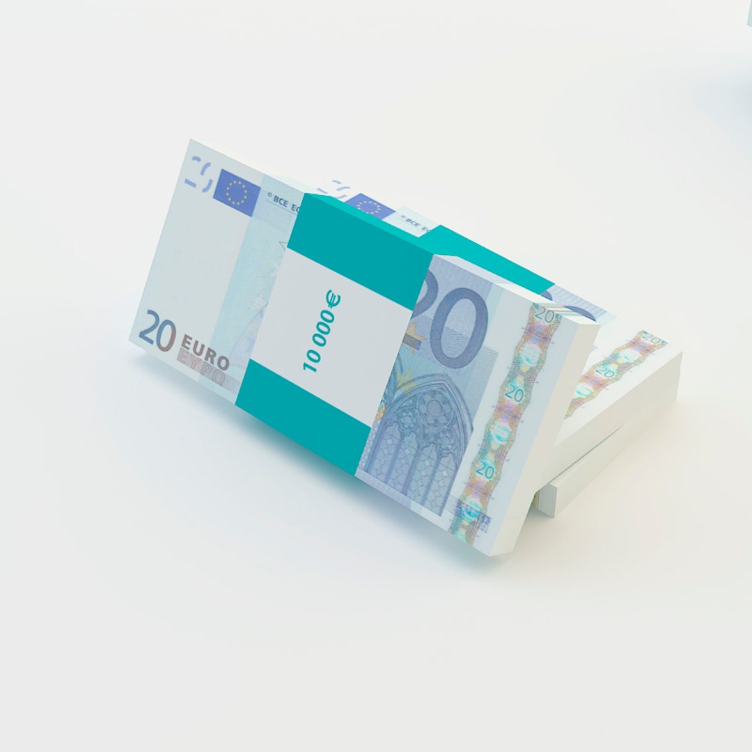 3d Euro Banknotes