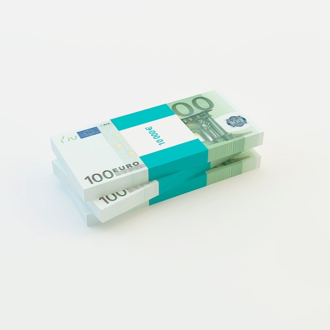 3d Euro Banknotes