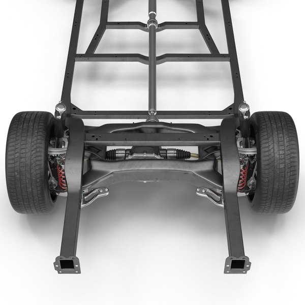 3d sedan chassis drivetrain model
