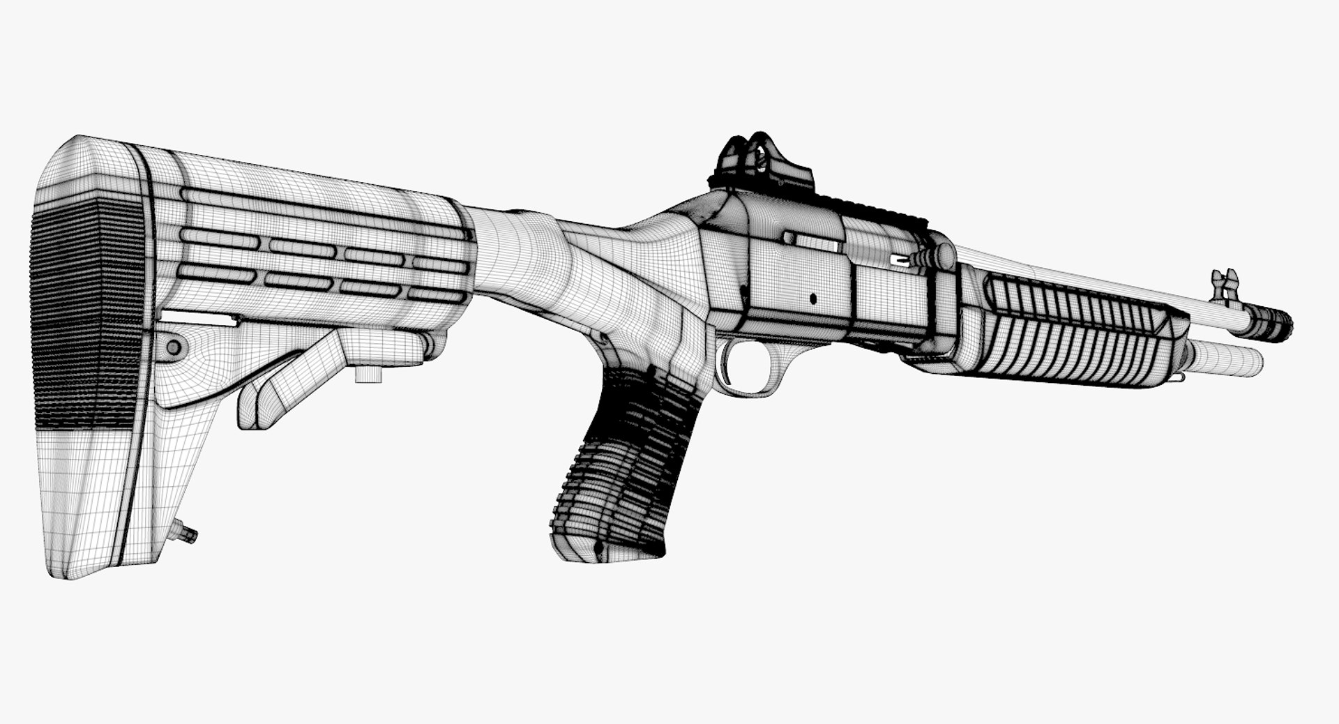 3d Shotgun Fabarm Sat-8 Model