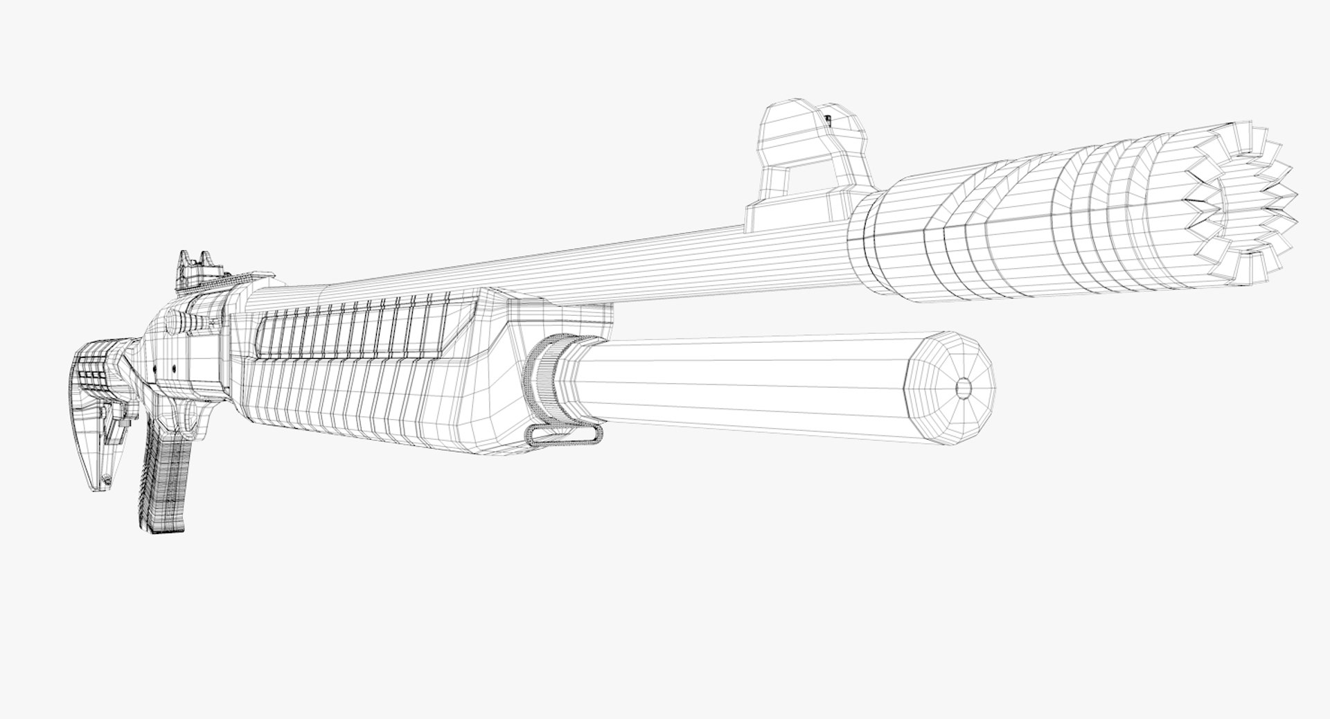3d Shotgun Fabarm Sat-8 Model