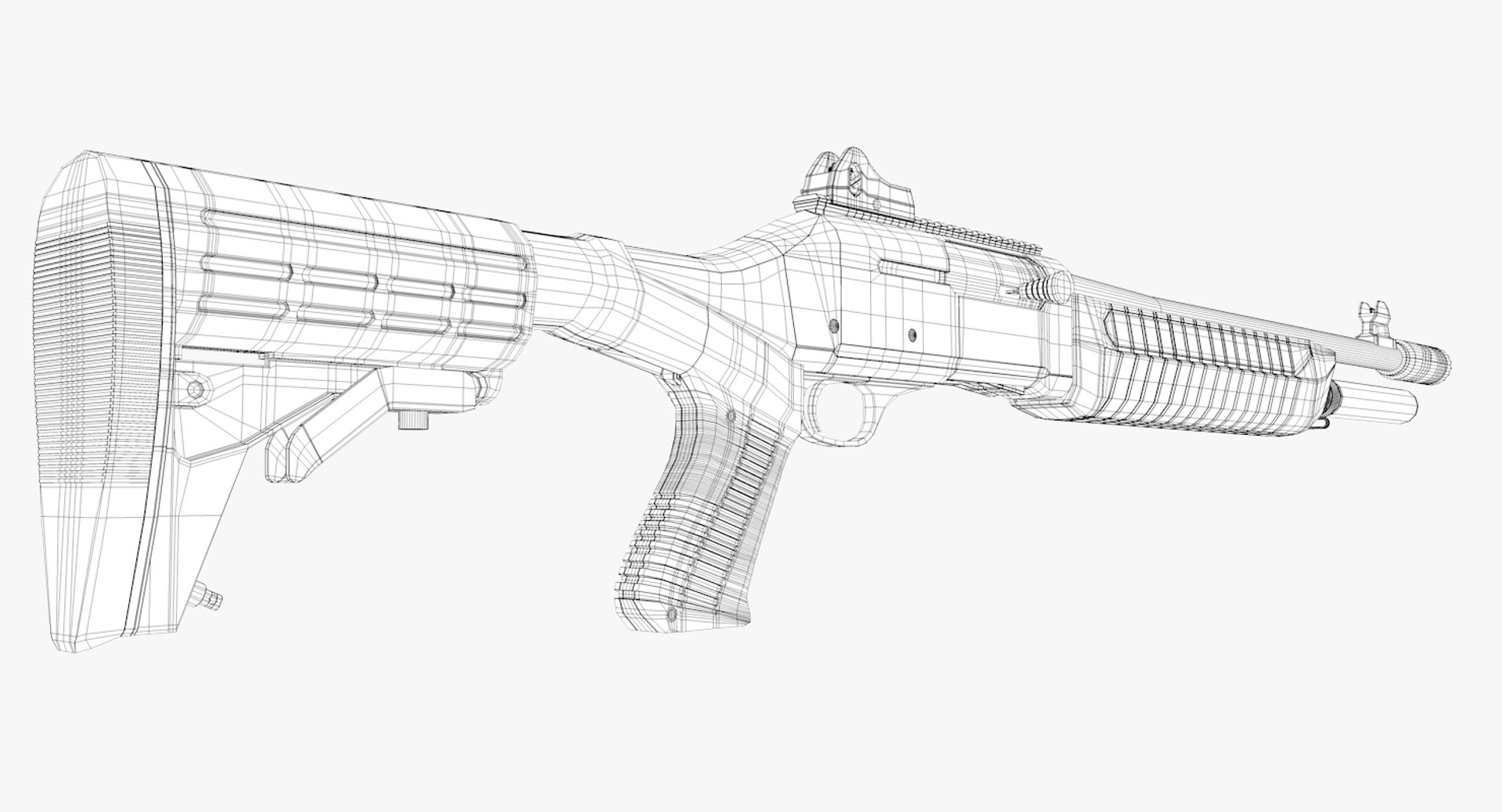 3d Shotgun Fabarm Sat-8 Model