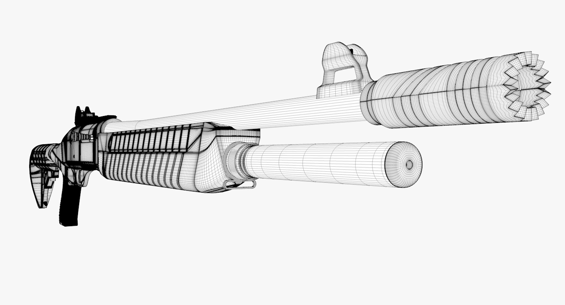 3d Shotgun Fabarm Sat-8 Model