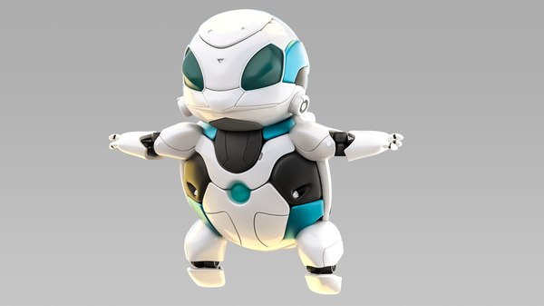 Mech Robot Turtle Cute Blue Futuristic Hitech Animal model - TurboSquid ...