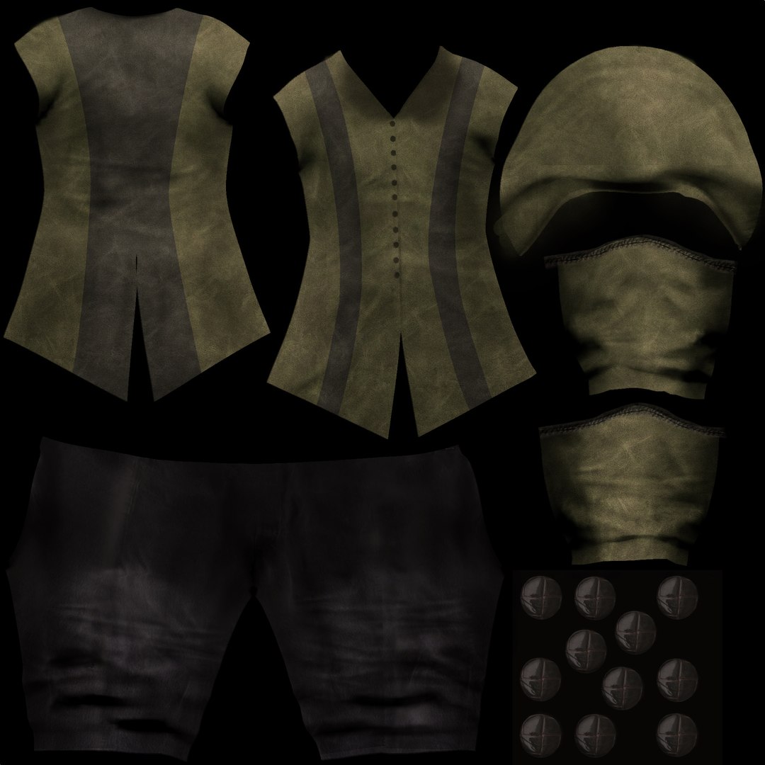 3D Model Mens Medieval Hooded Ranger Outfit - TurboSquid 1845492