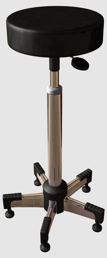 Receptionist Stool 3d Model